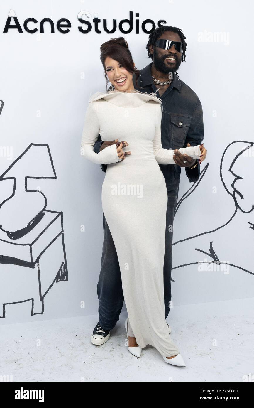 Paris, France. 25th Sep, 2024. Syenna and Damso attend the Acne Studios ...