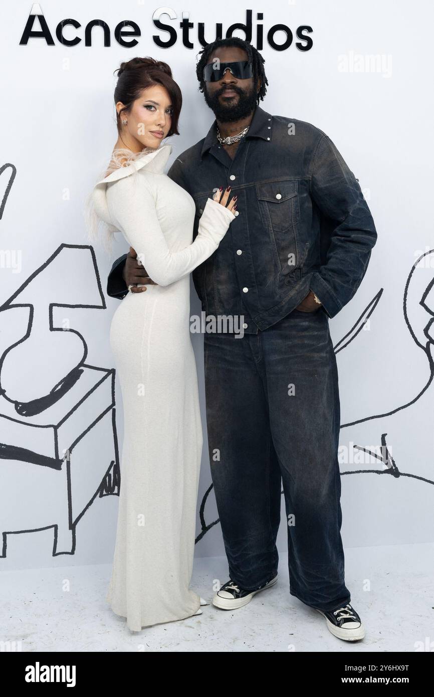 Paris, France. 25th Sep, 2024. Syenna and Damso attend the Acne Studios ...