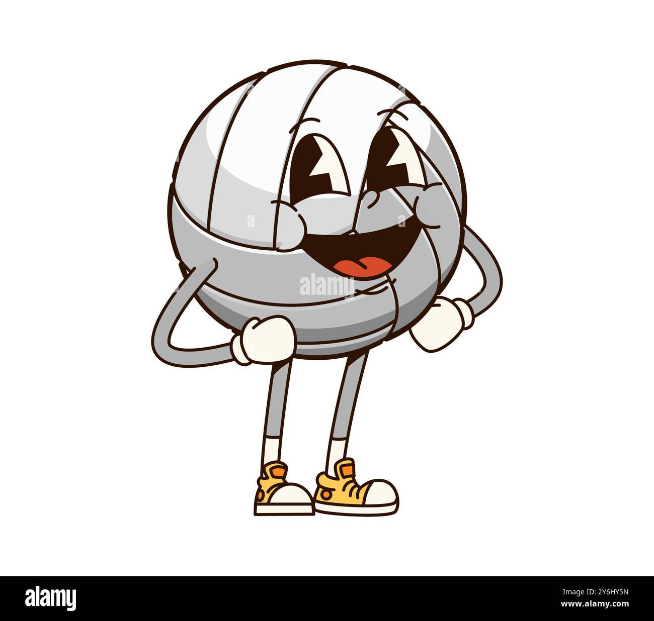 Volleyball ball face cartoon vector hi-res stock photography and images ...