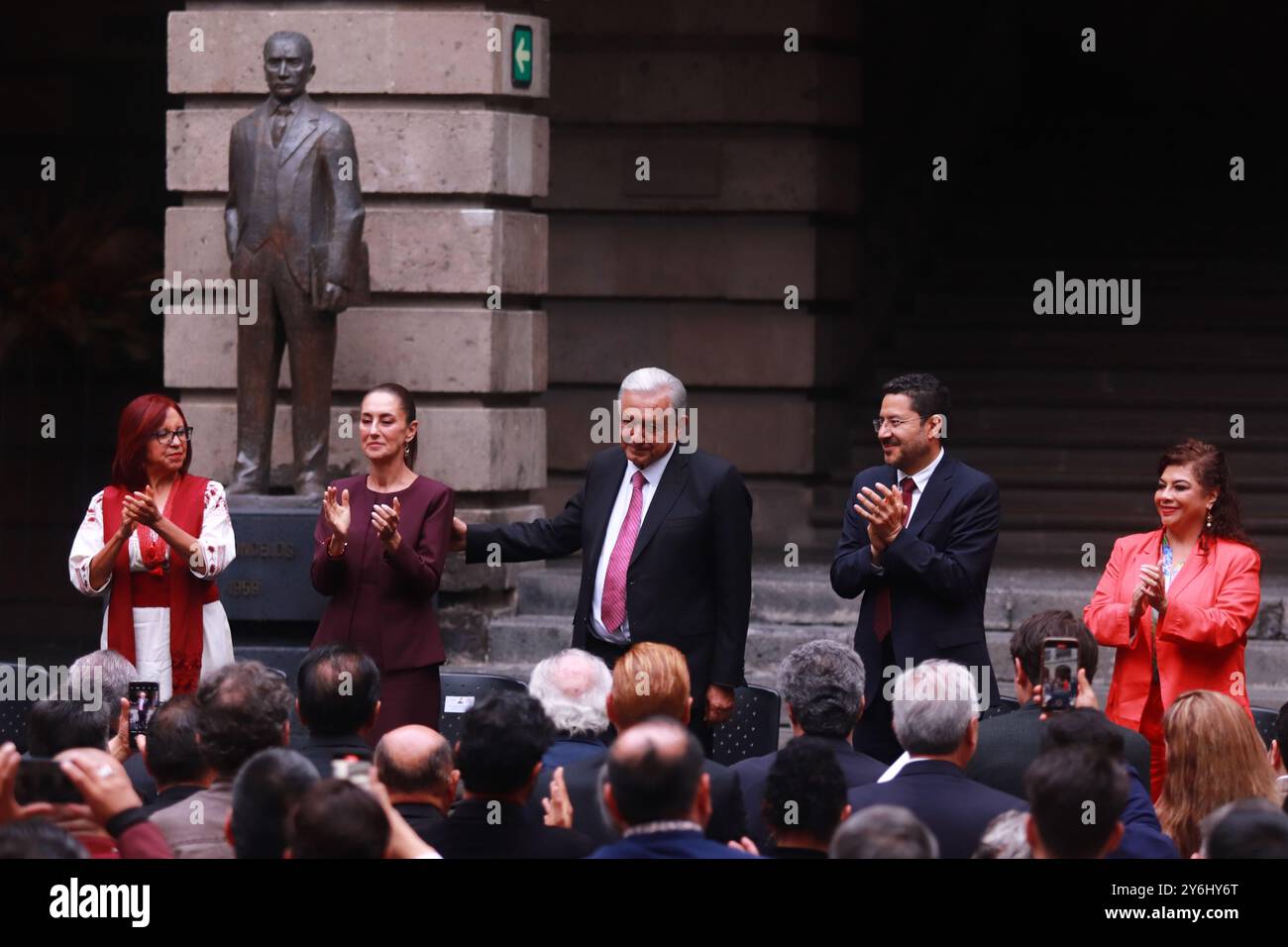 Mexican President Andres Manuel Lopez Obrador, Minister of Public ...