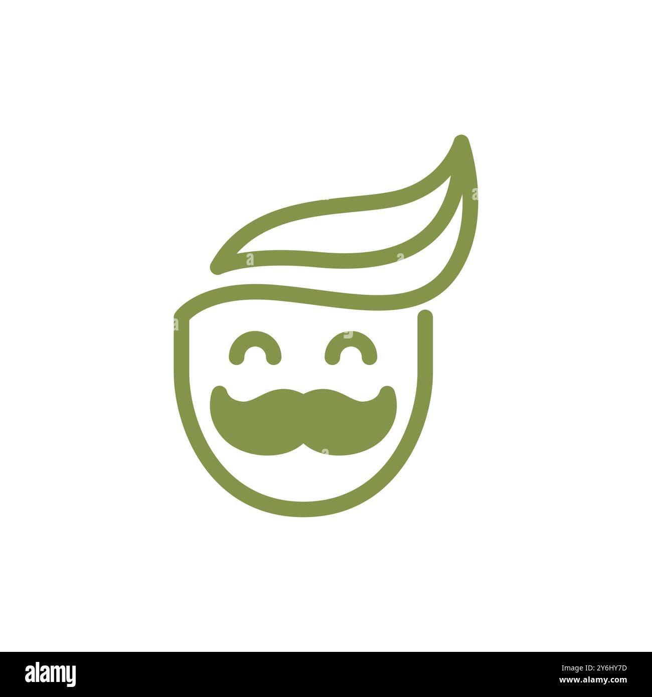 leaf hair mascot cartoon logo design vector Stock Vector Image & Art ...