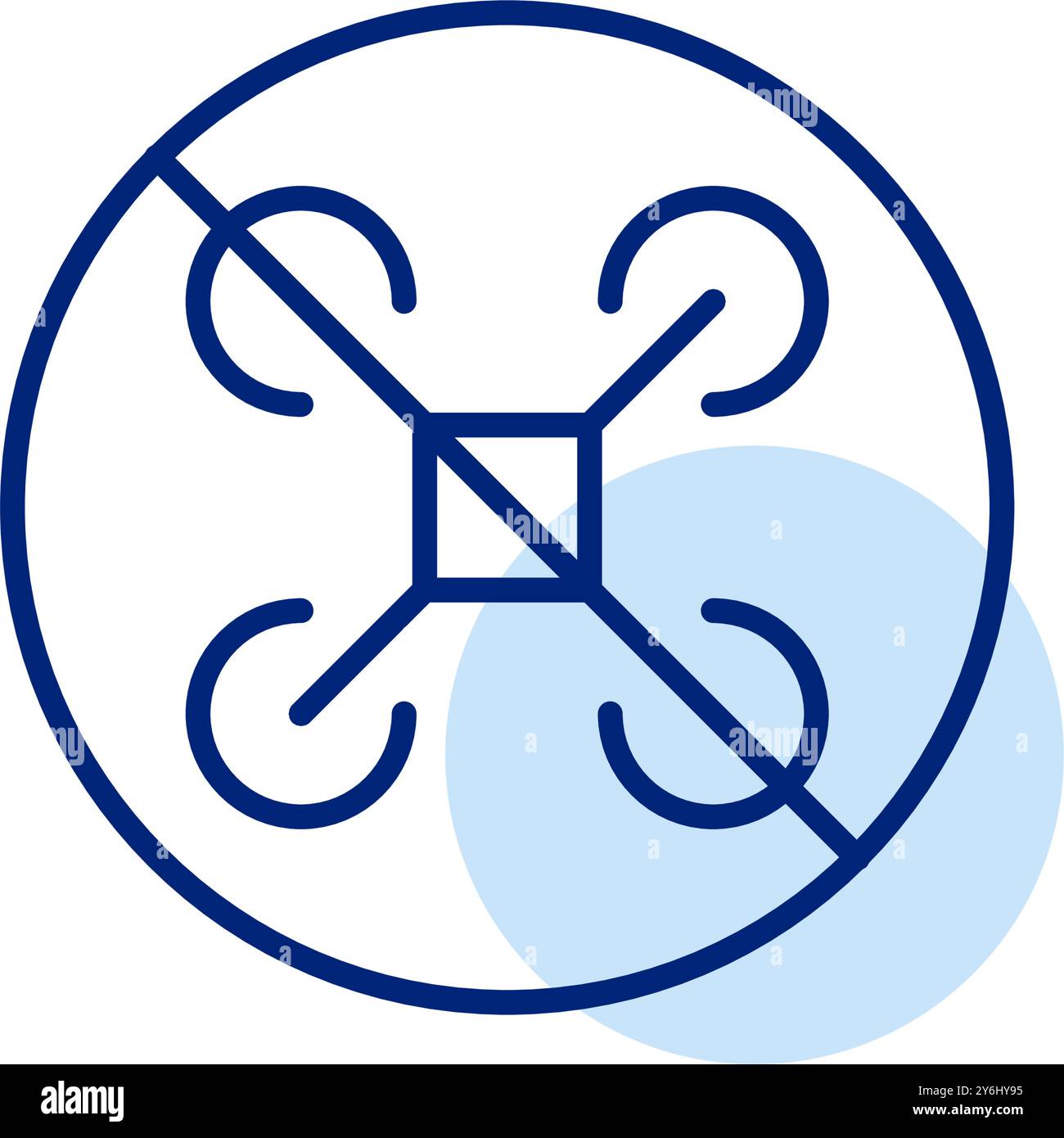 No drone zone. Flights prohibited. Pixel perfect, editable stroke ...