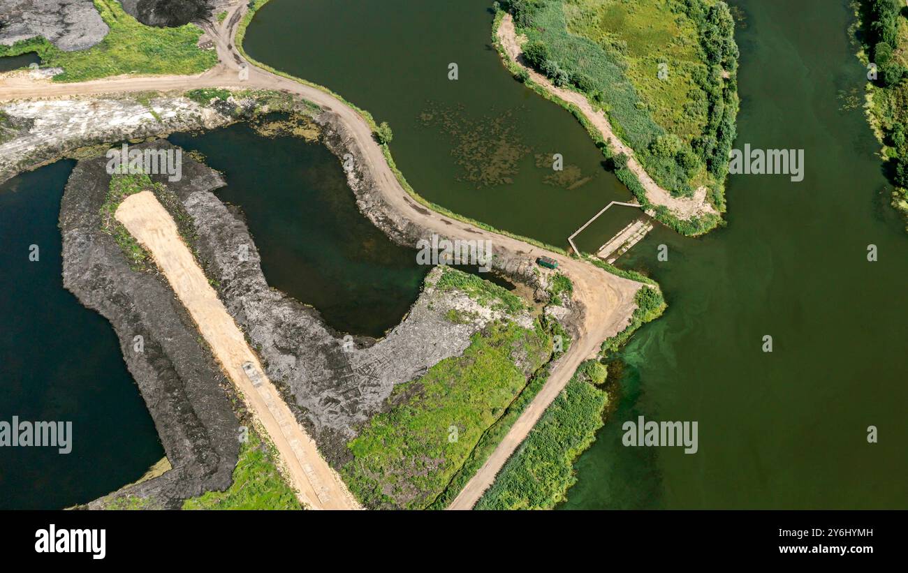 drainage of swampy area. meliorative works. land improvement and ...