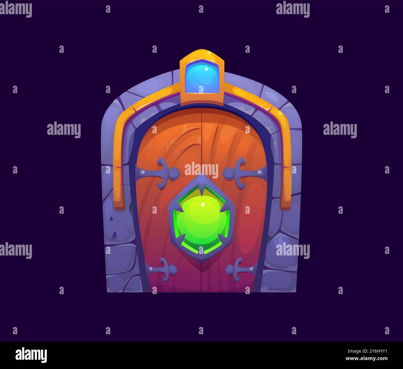 Magic door or portal gate for fantasy and witchcraft game asset ...