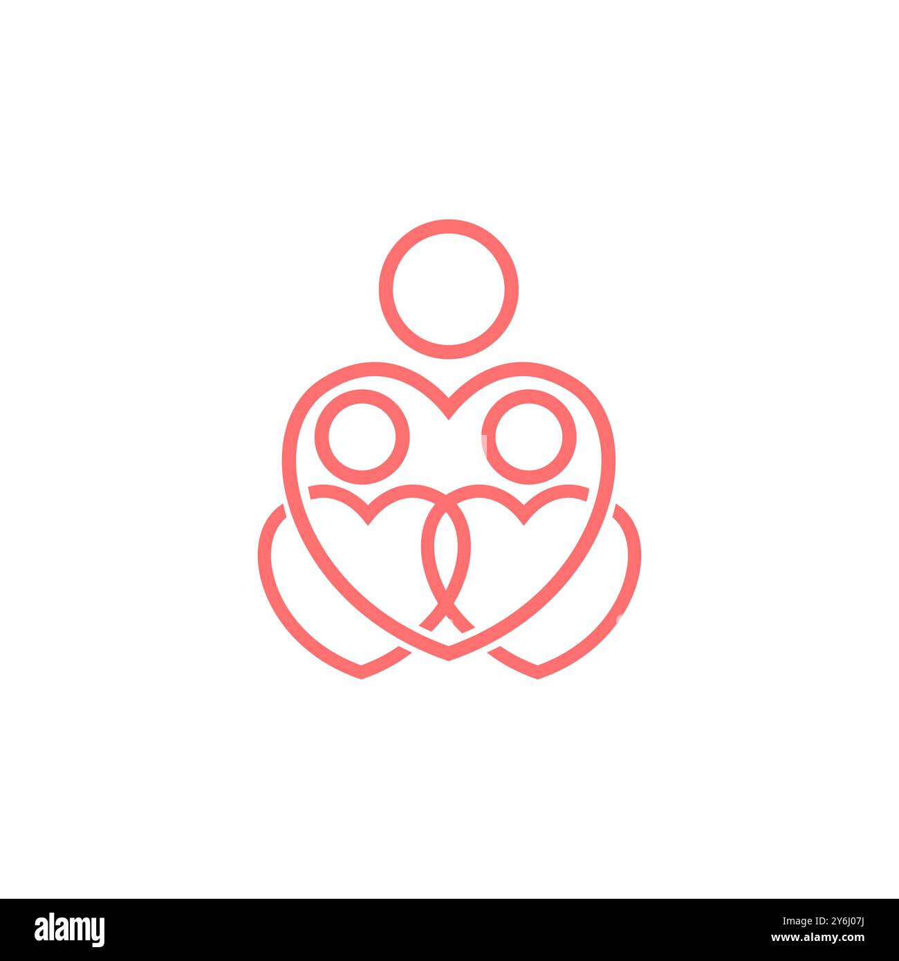 family love connection line logo design vector Stock Vector Image & Art ...