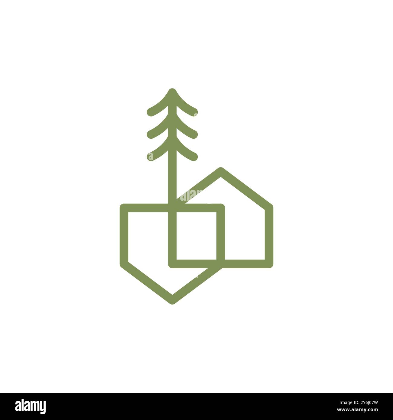 tiny house architecture line logo design vector Stock Vector Image & Art - Alamy
