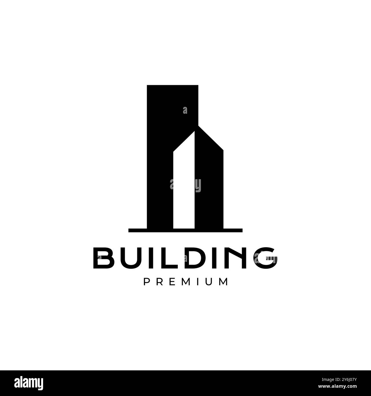 building skyscraper modern flat logo design vector Stock Vector Image ...