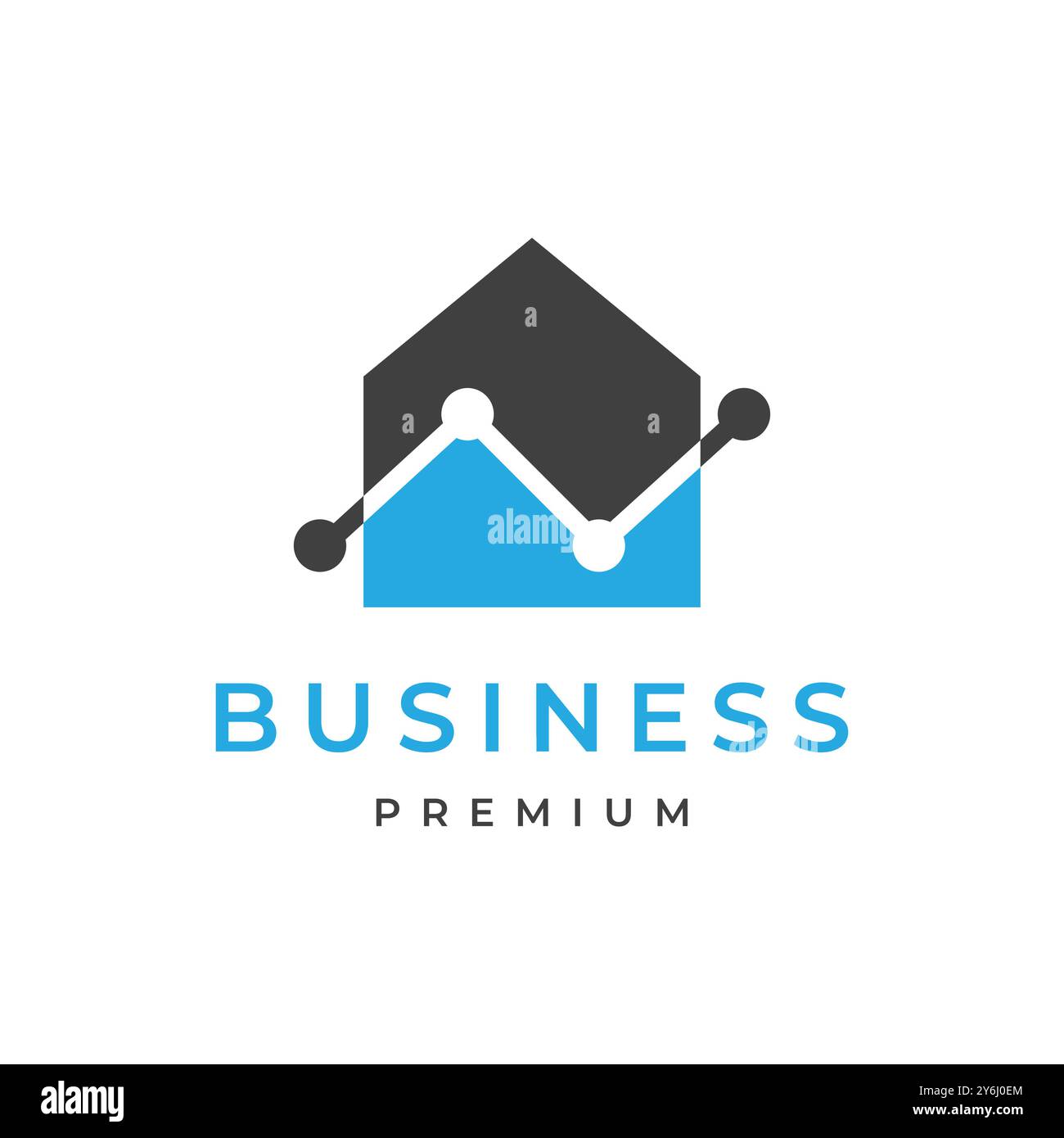 business house modern flat logo design vector Stock Vector Image & Art ...