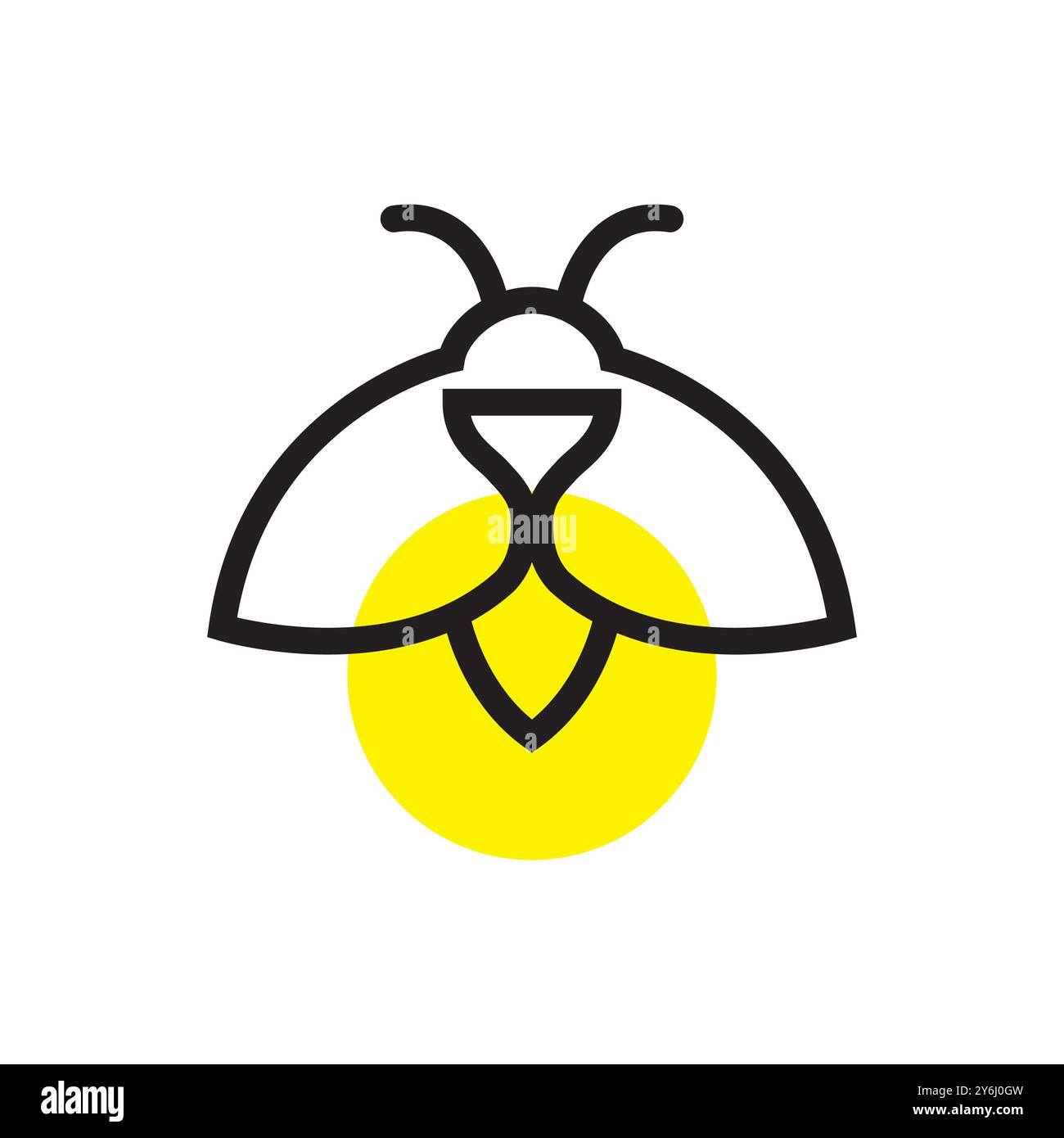 firefly light magical animal line logo design vector Stock Vector Image ...