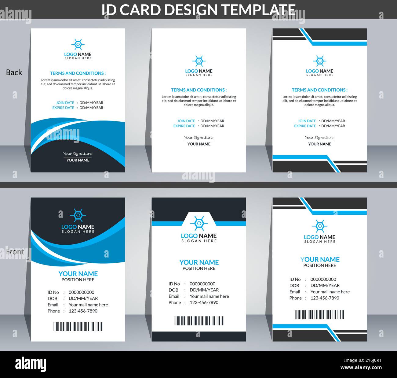 Creative ID Card Design Template Stock Vector Image & Art - Alamy