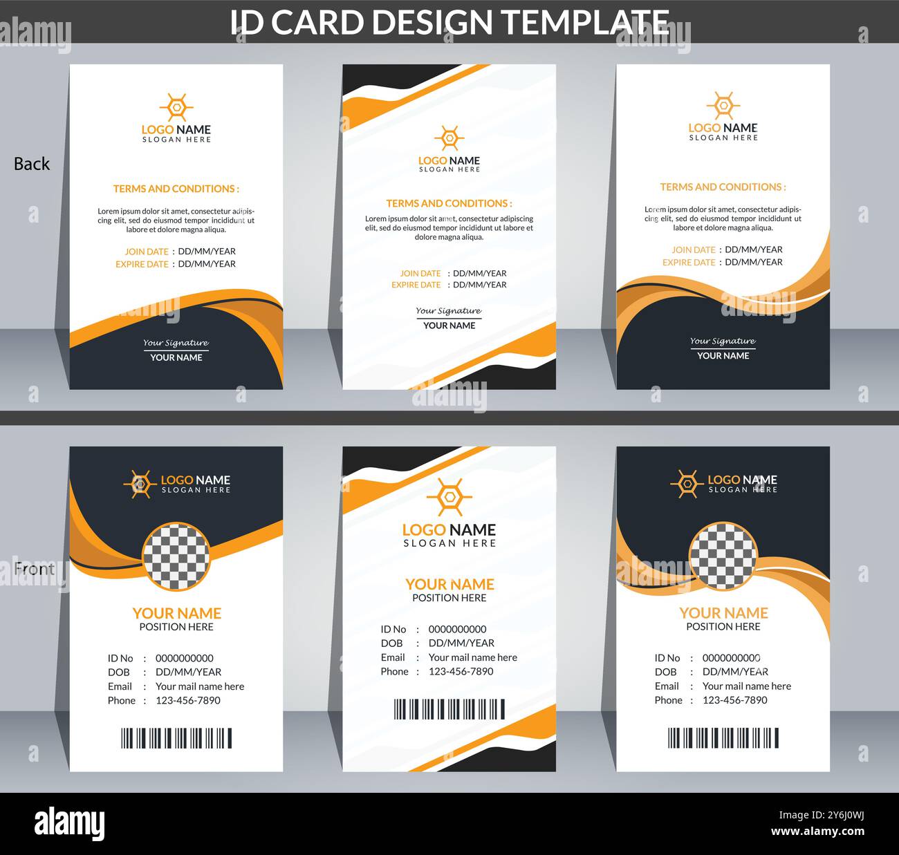 Professional ID Card Design Template Stock Vector Image & Art - Alamy