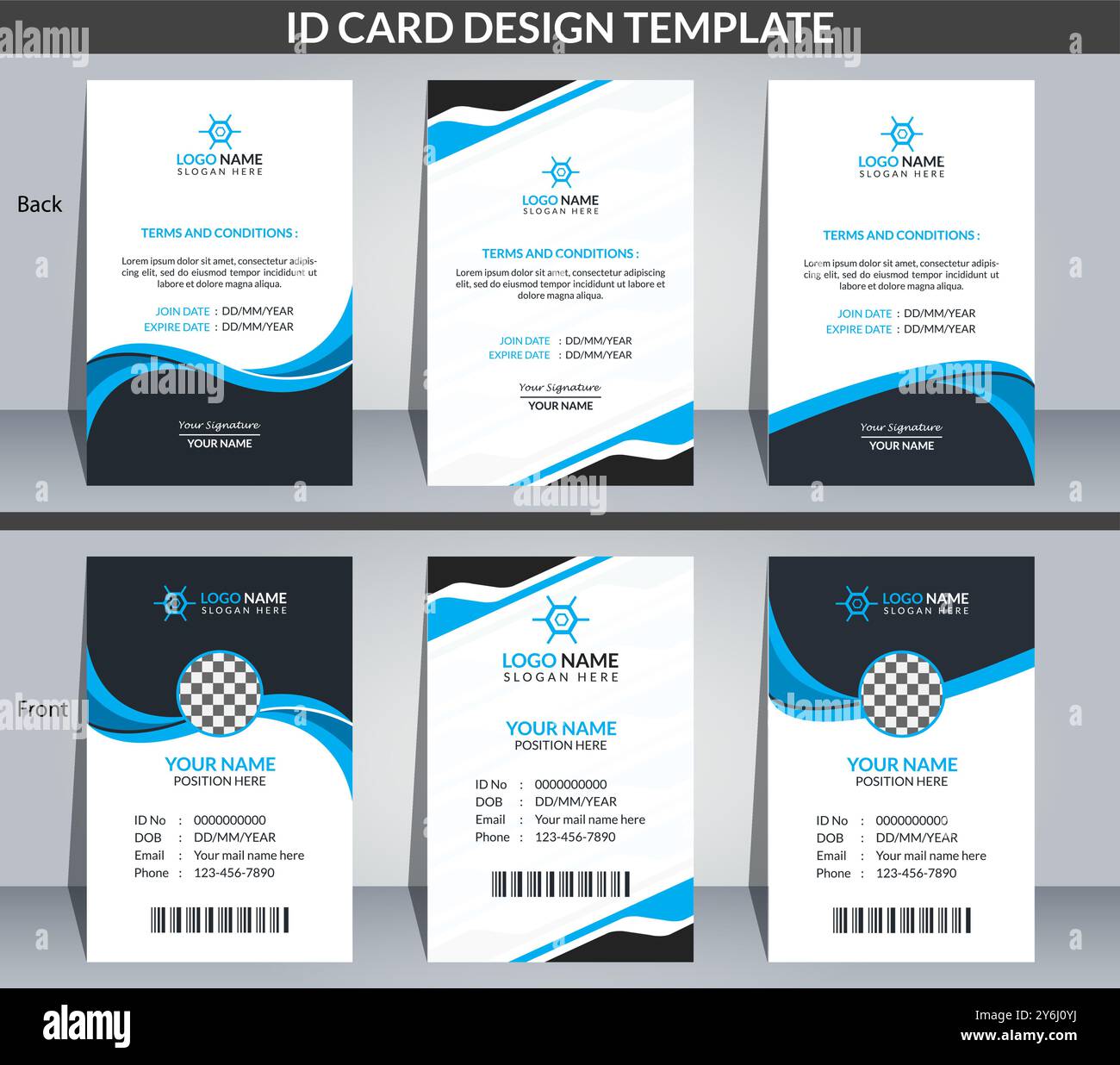 Creative ID Card Design Template Stock Vector Image & Art - Alamy