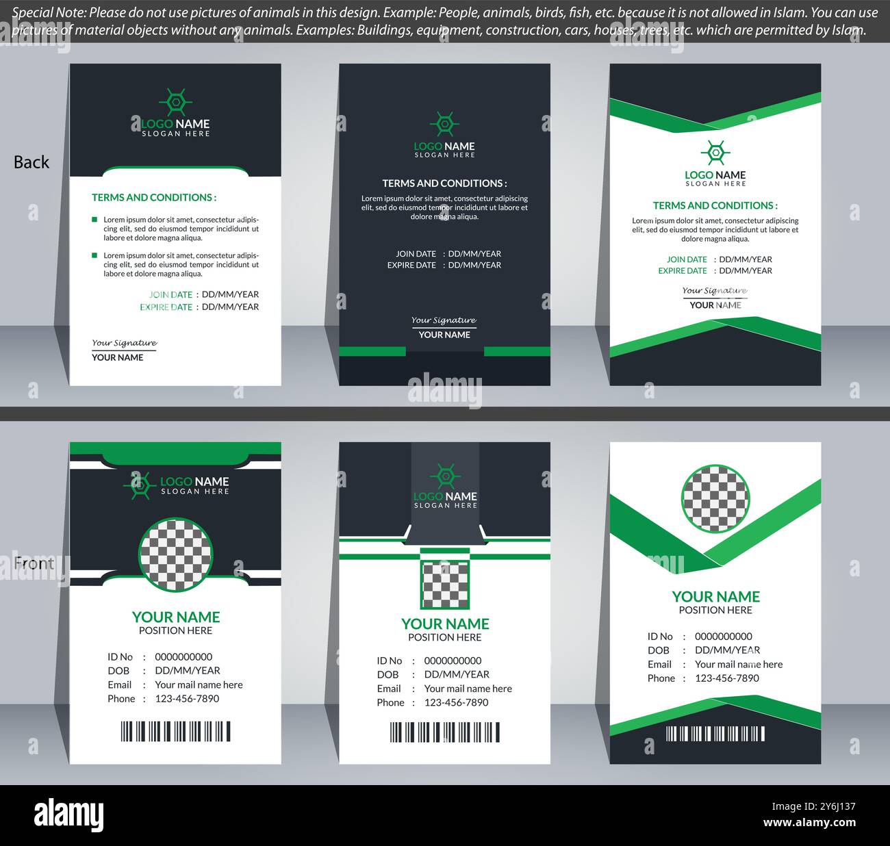 ID Card Design Template Stock Vector Image & Art - Alamy