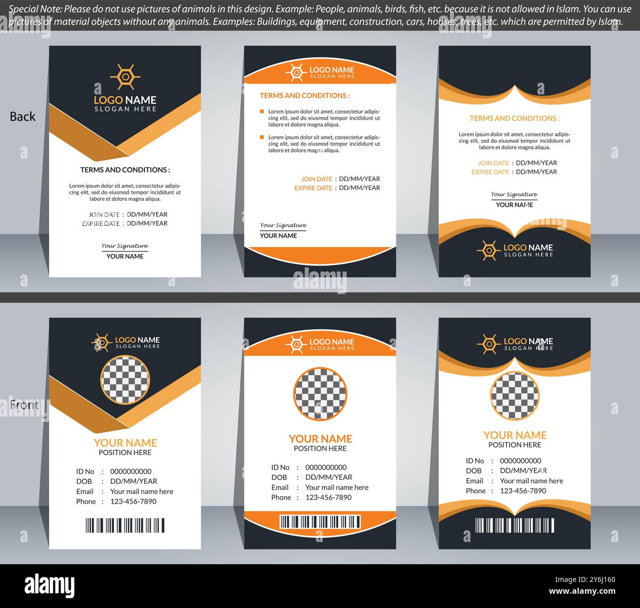 Professional identification card id Stock Vector Images - Alamy