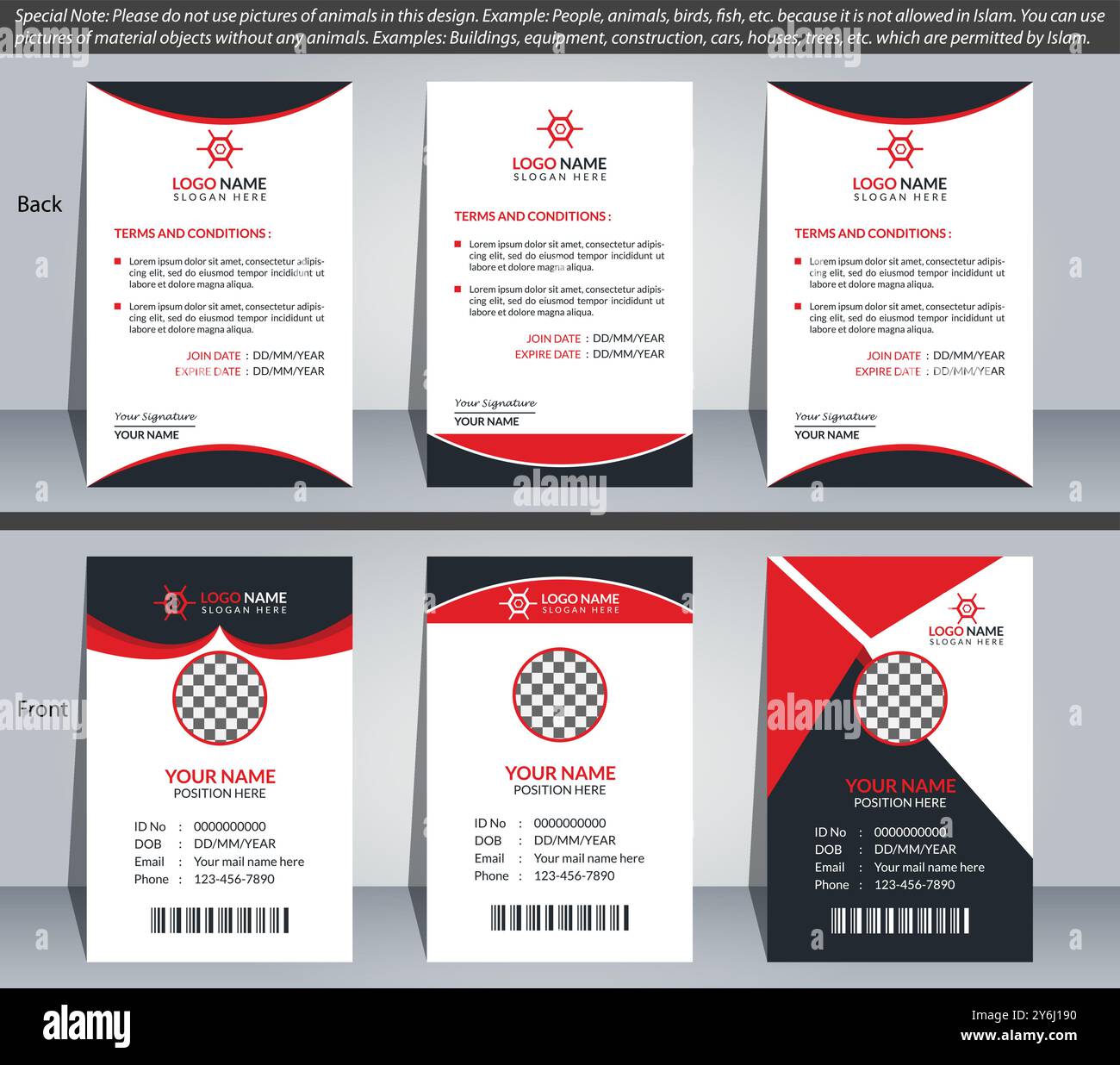 Corporate ID Card Design Template Stock Vector Image & Art - Alamy