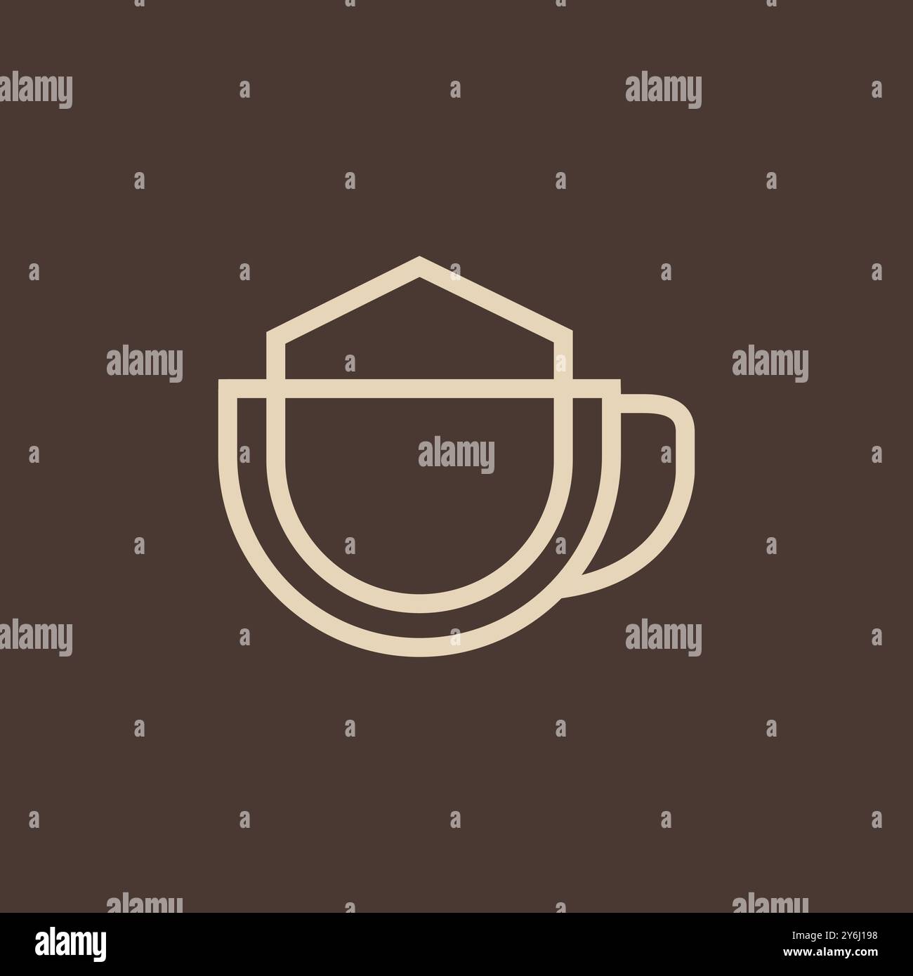 Coffee beans logo social Stock Vector Images - Alamy