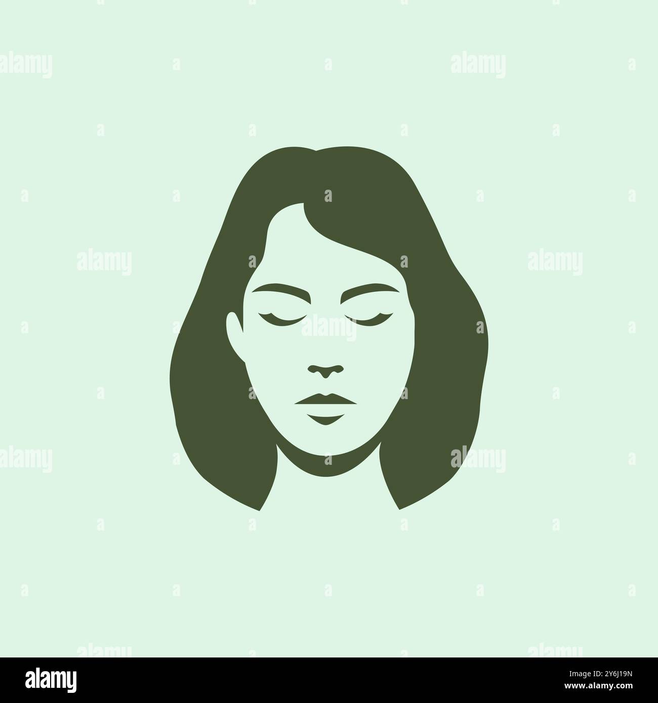 beauty woman face vintage logo design vector Stock Vector Image & Art ...