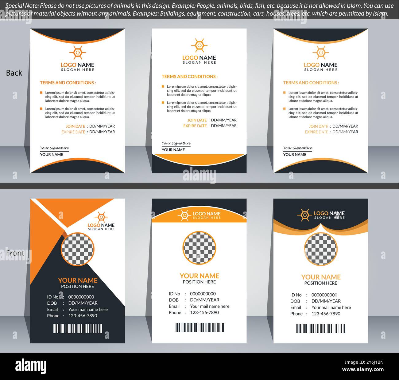 Professional ID Card Design Template Stock Vector Image & Art - Alamy