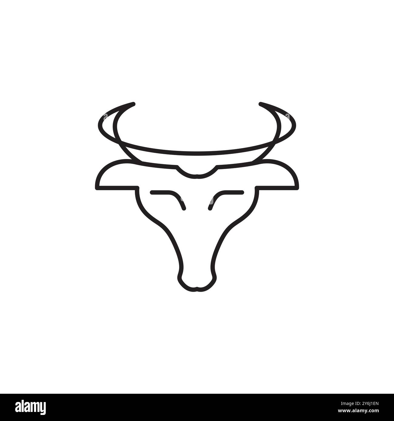 buffalo head line logo design vector Stock Vector Image & Art - Alamy