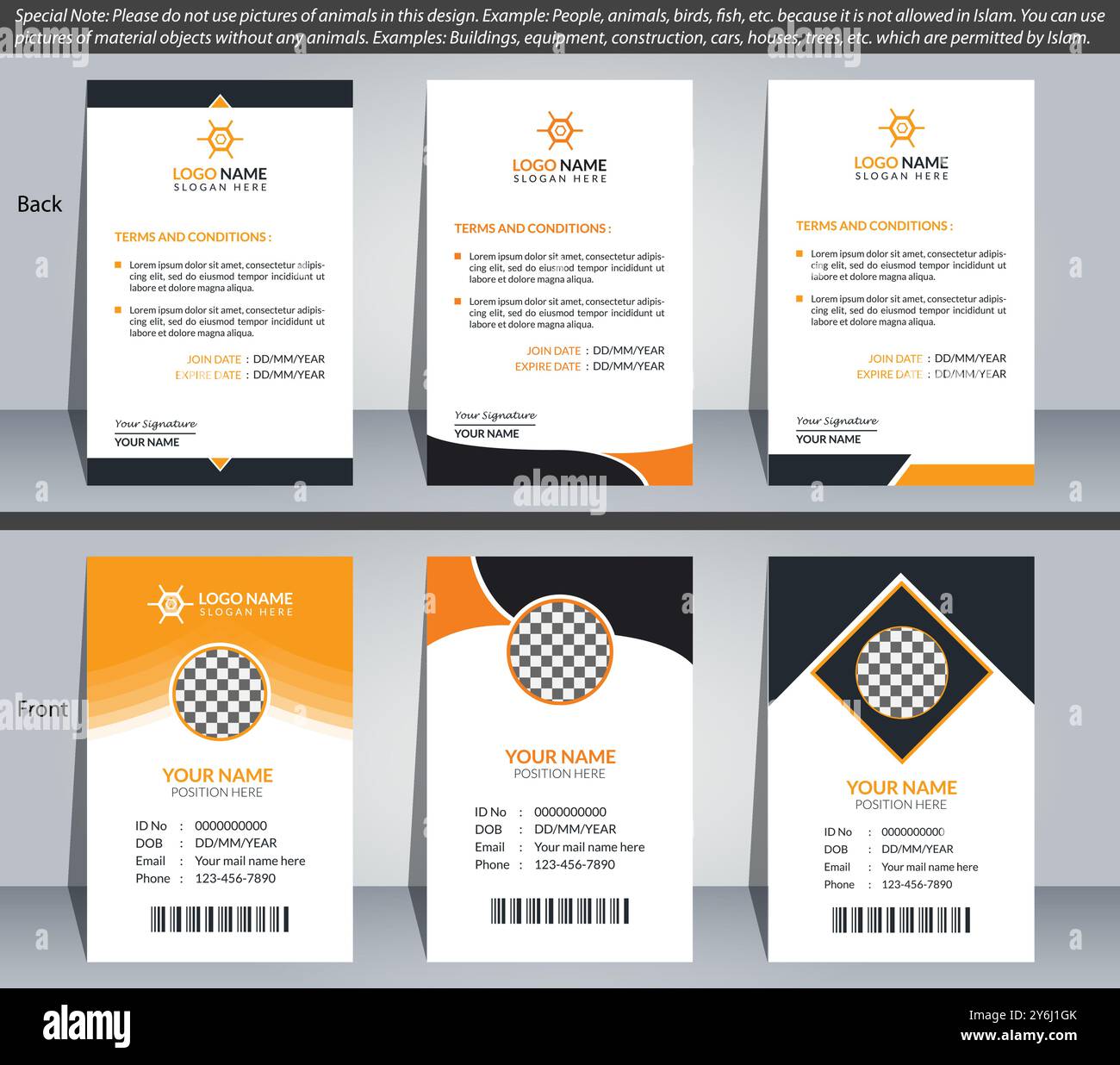 Professional ID Card Design Template Stock Vector Image & Art - Alamy