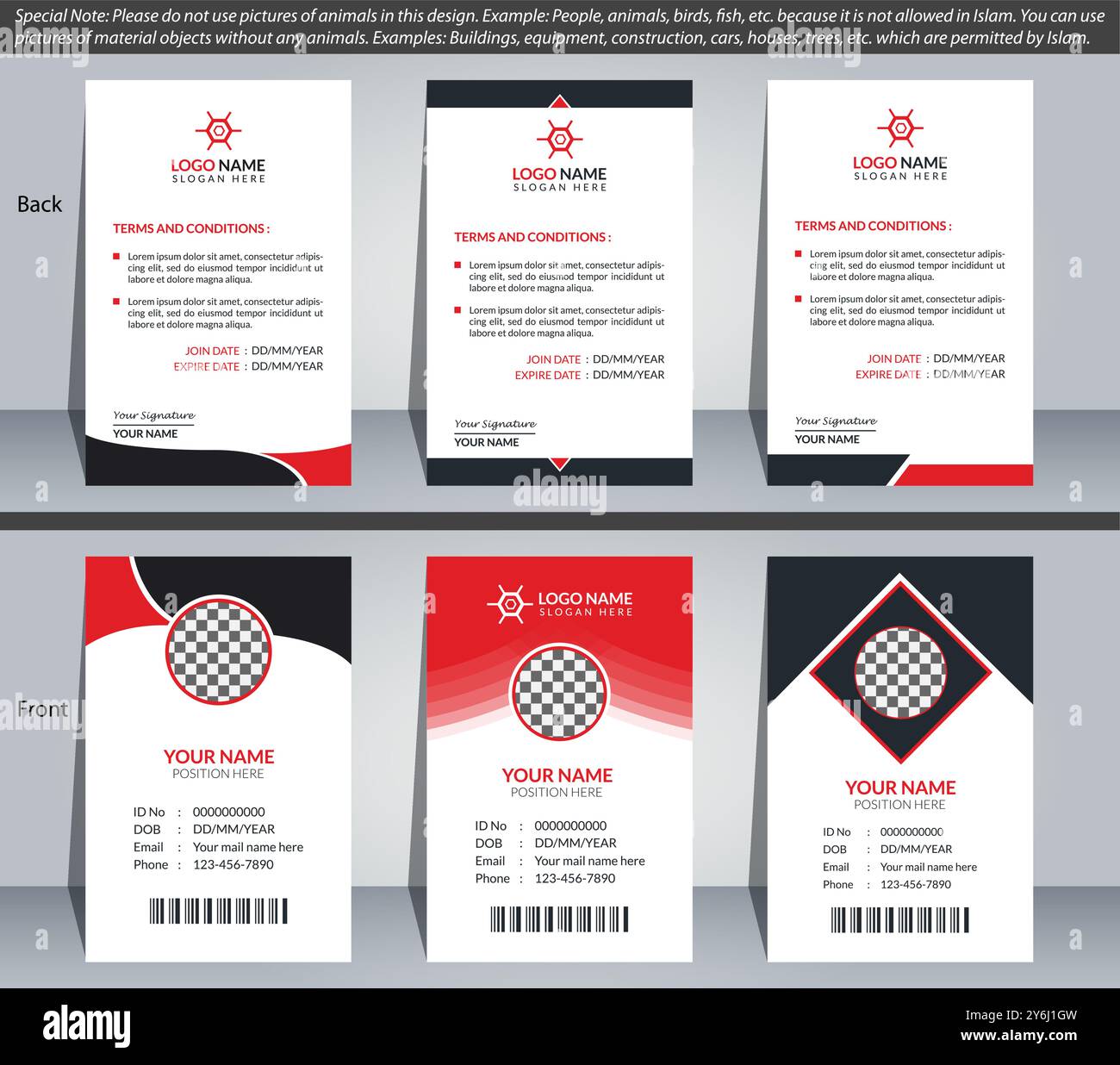 Corporate ID Card Design Template Stock Vector Image & Art - Alamy