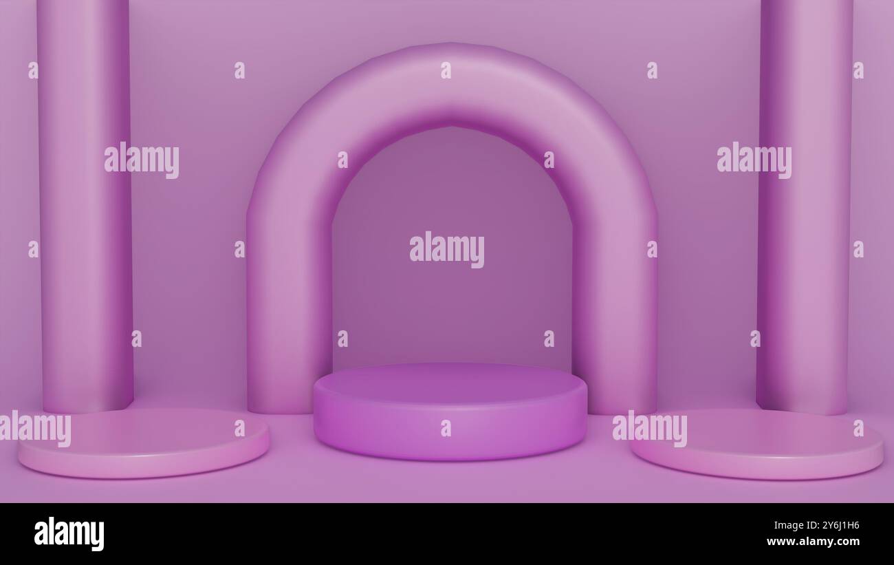 a 3D rendering of a minimalist, pastel-colored product display. a soft ...