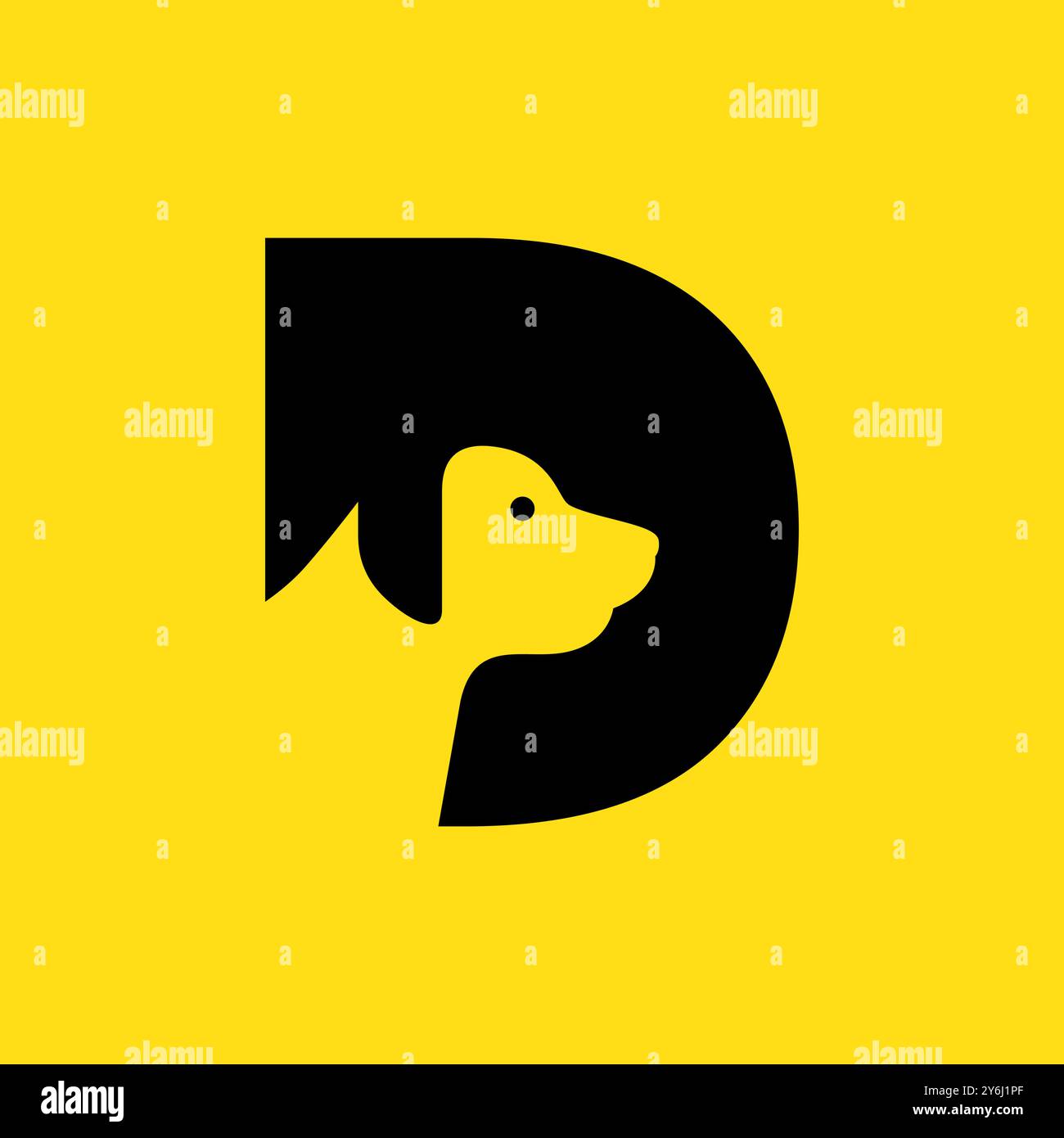 Portrait adorable loyal dog Stock Vector Images - Alamy