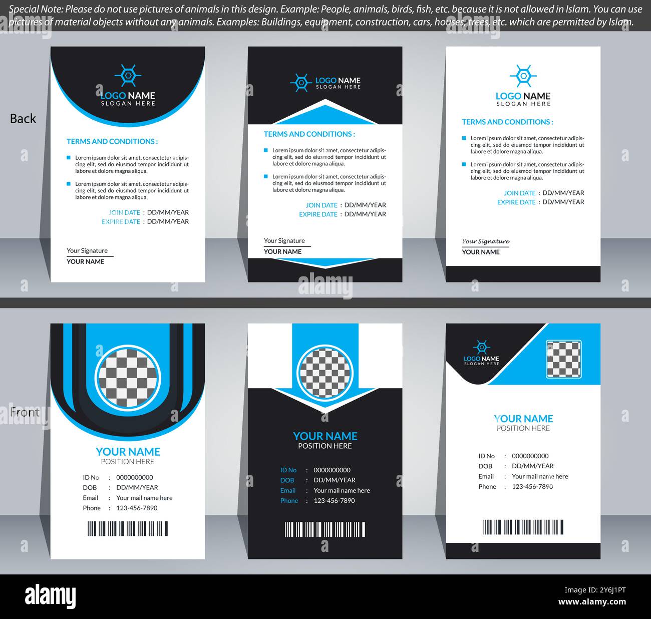 Id card template design Stock Vector Images - Alamy