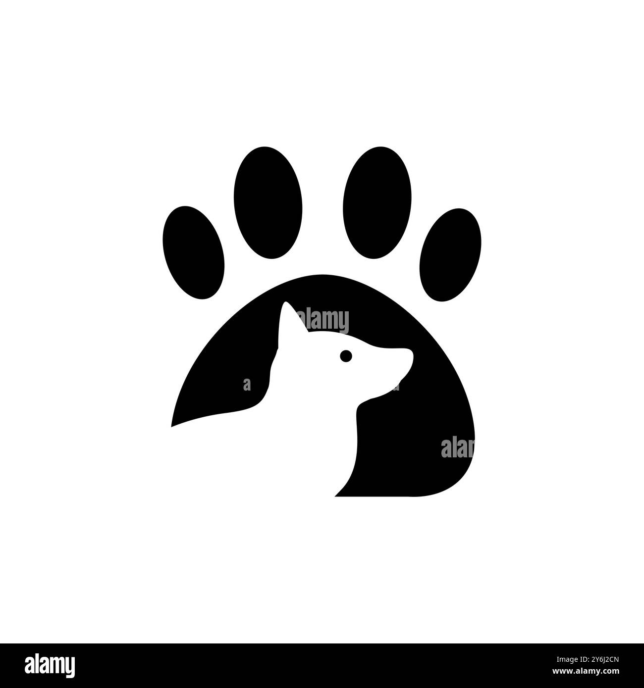 Dog training icon flat Cut Out Stock Images & Pictures - Alamy