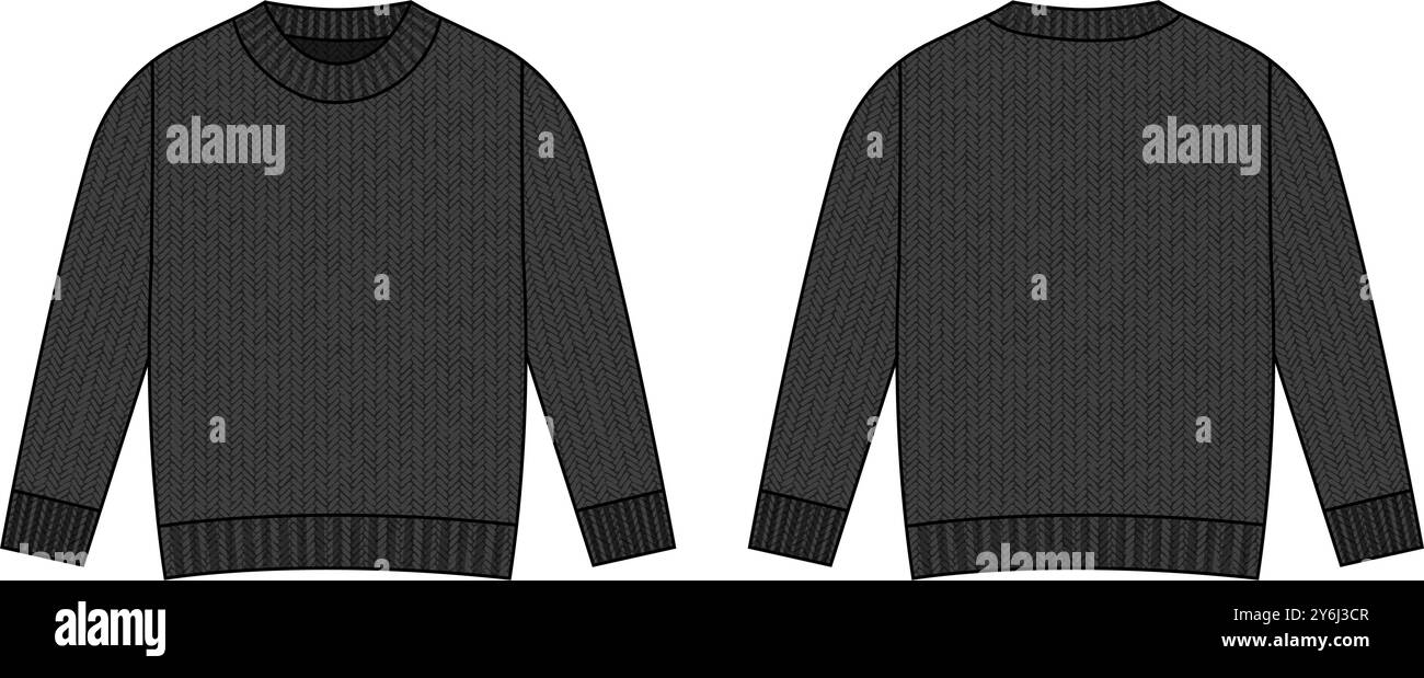 Knit sweater vector template illustration Stock Vector Image & Art - Alamy