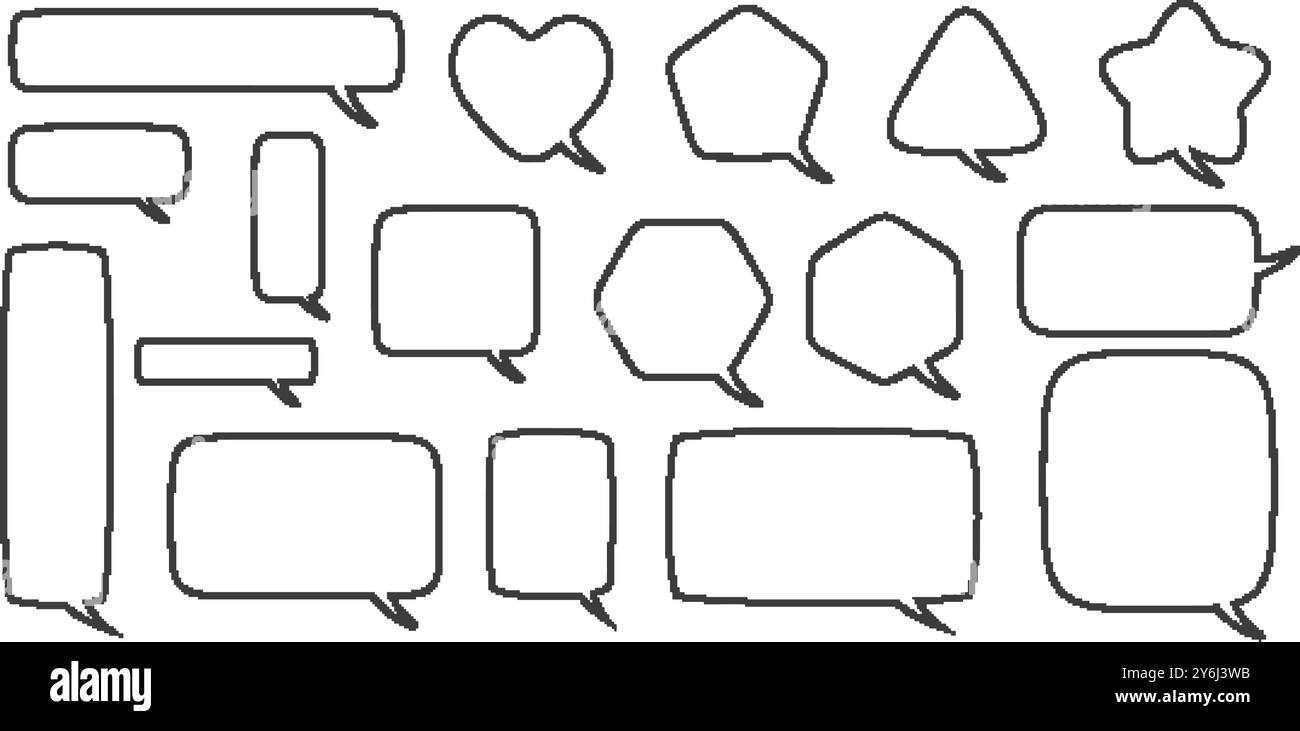 Pixel speech bubbles for game design and chart. Retro chat box for ...