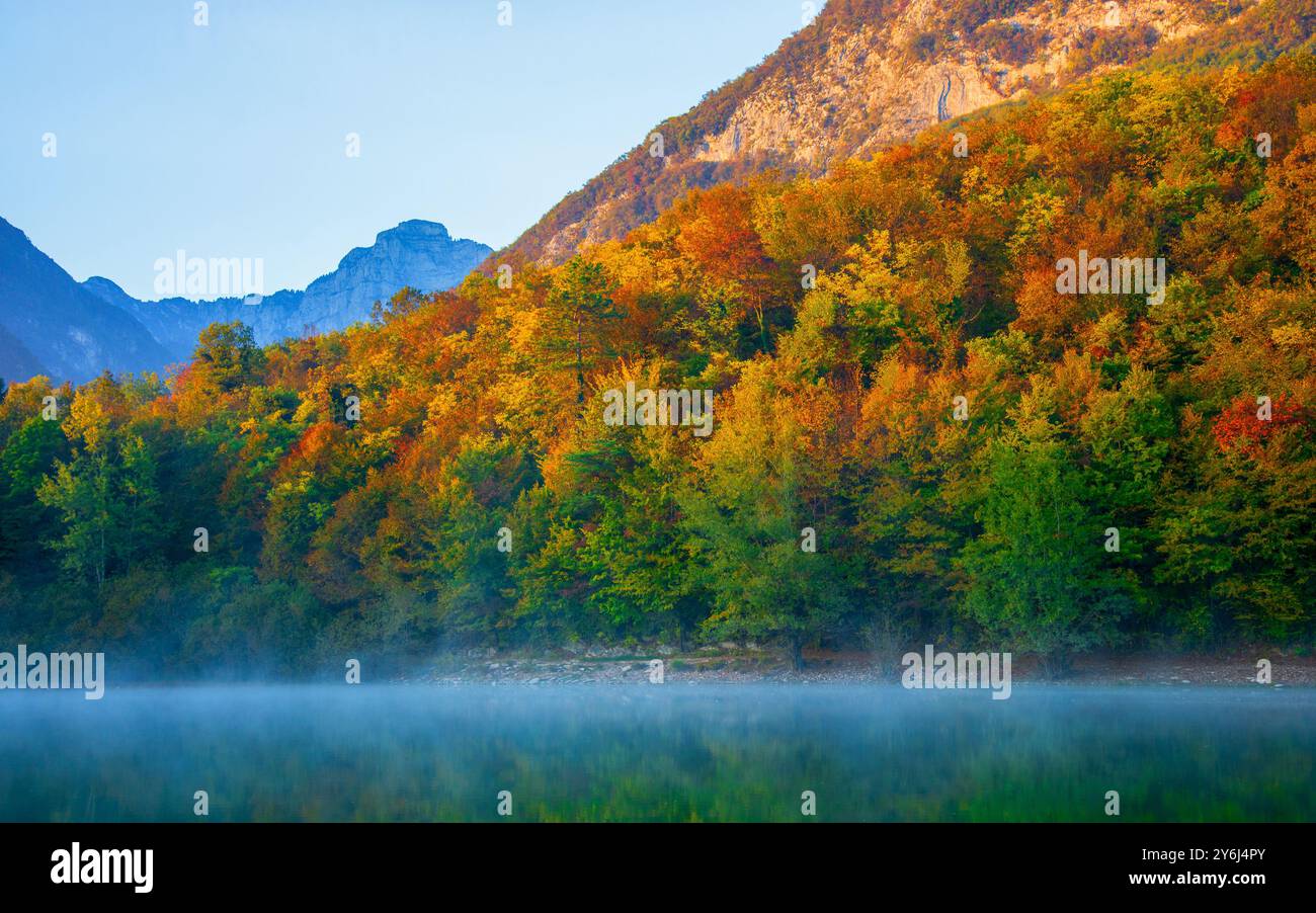 a beautiful autumn morning with the colours of the beautiful season ...