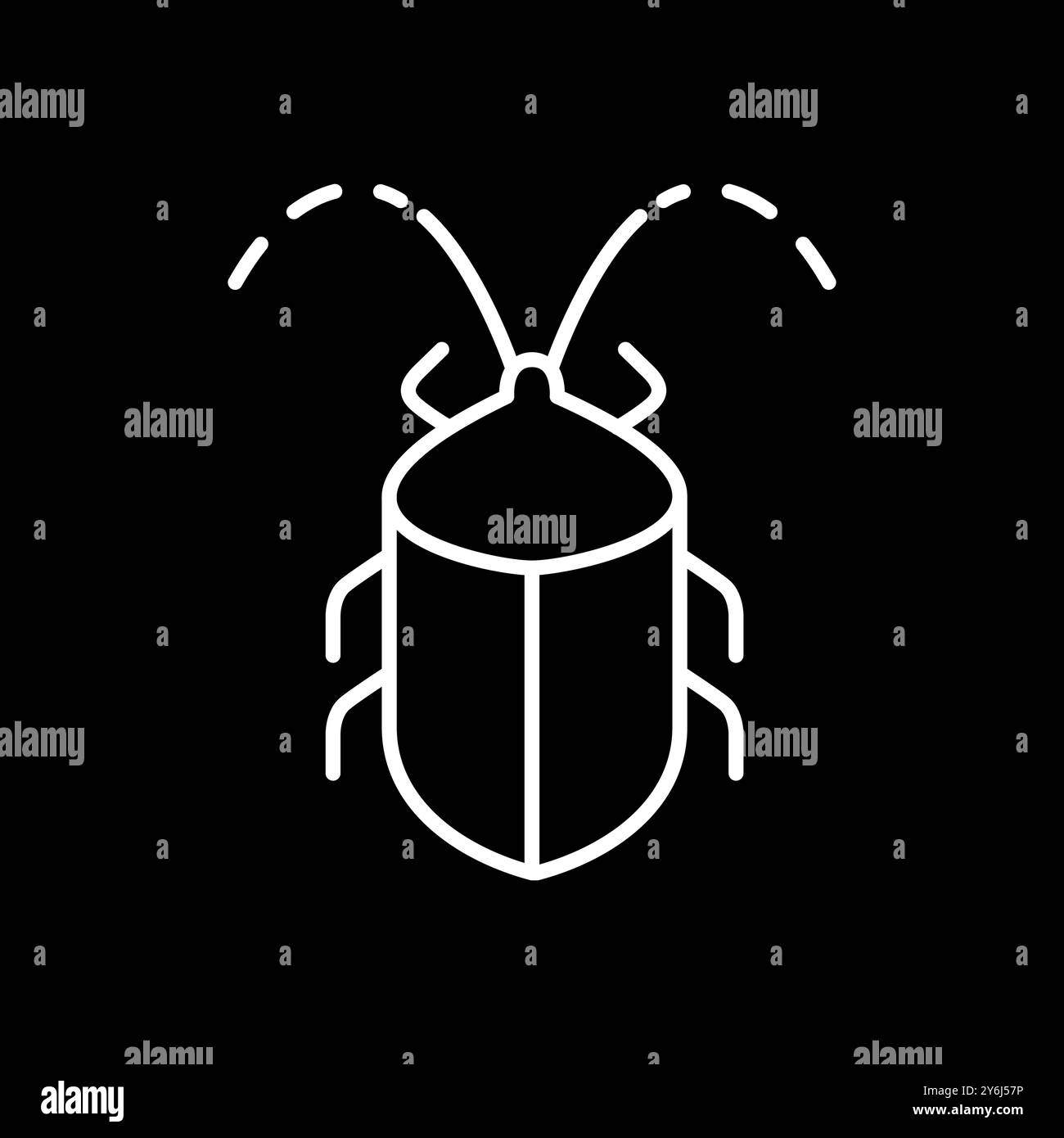 insect mascot beetle line logo design vector Stock Vector Image & Art ...