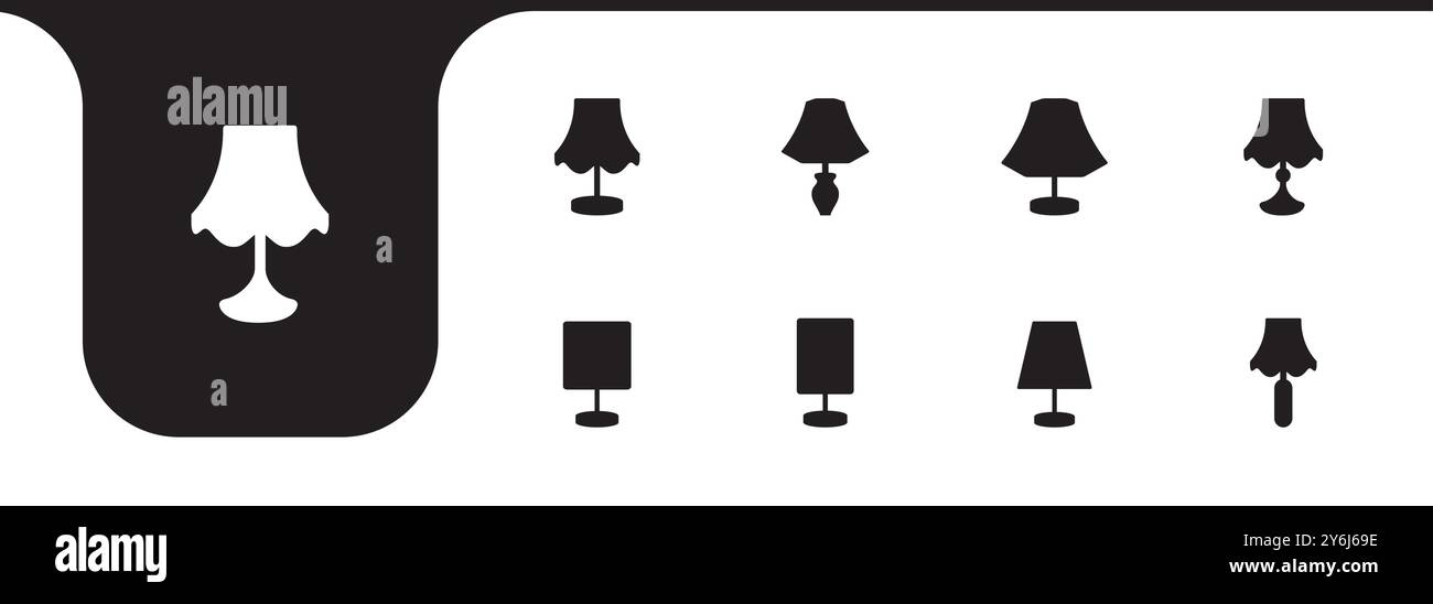 classic table lamp icon set design vector Stock Vector Image & Art - Alamy