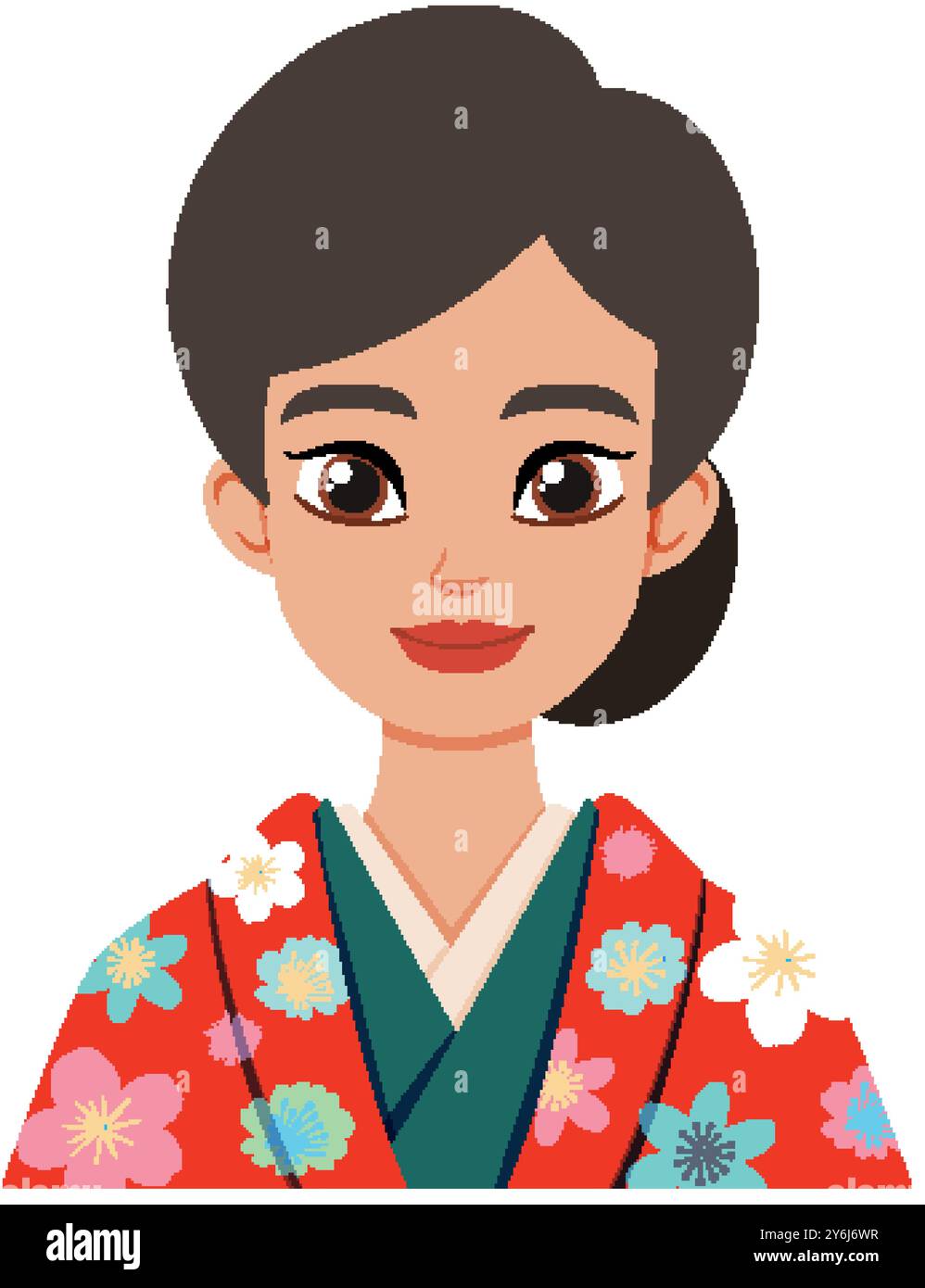 Smiling ethnic female in Stock Vector Images - Alamy