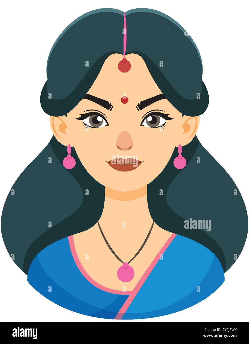 Vector Art Of An Indian Woman In Sari Stock Vector Image And Art Alamy