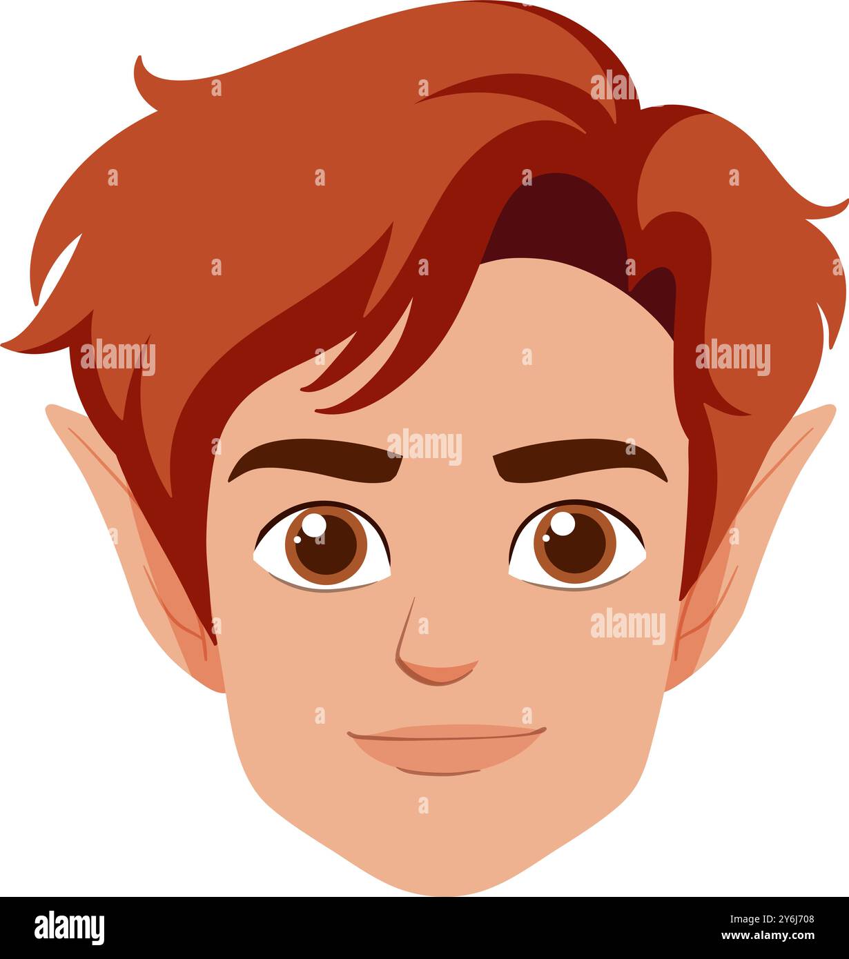 Illustration of a cheerful elf face Stock Vector Image & Art - Alamy