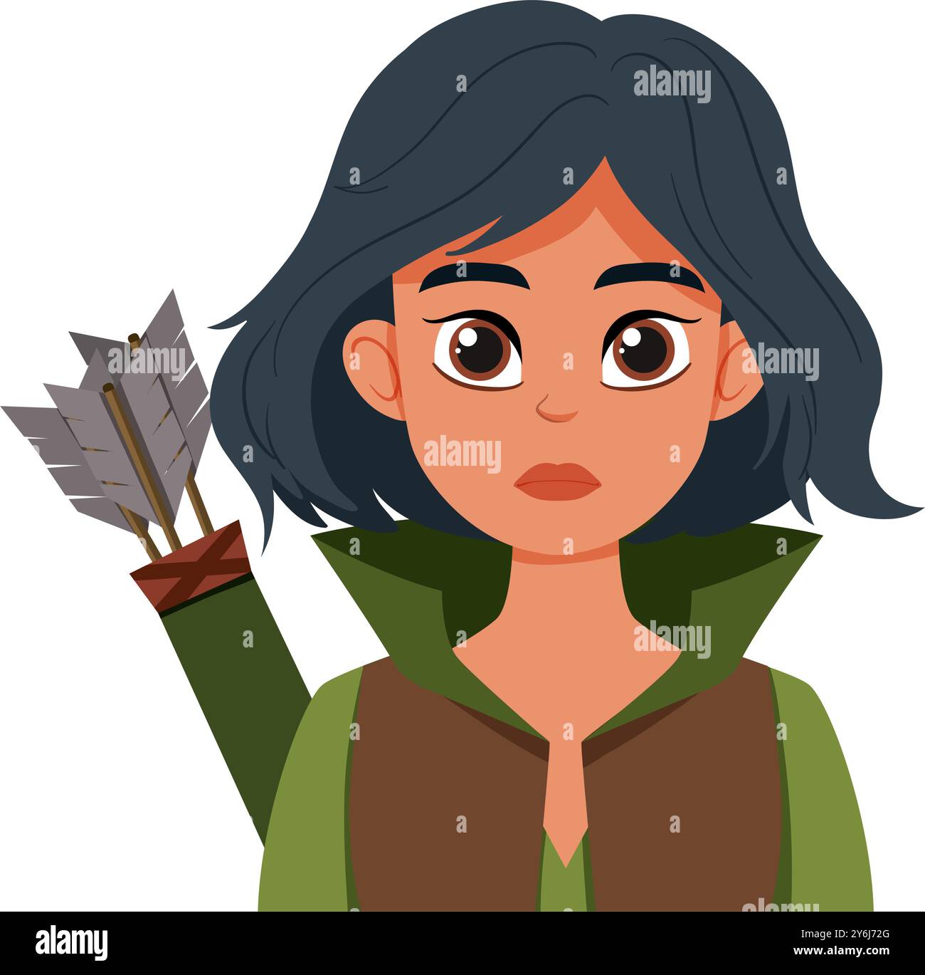Illustration of an elf archer with arrows Stock Vector Image & Art - Alamy
