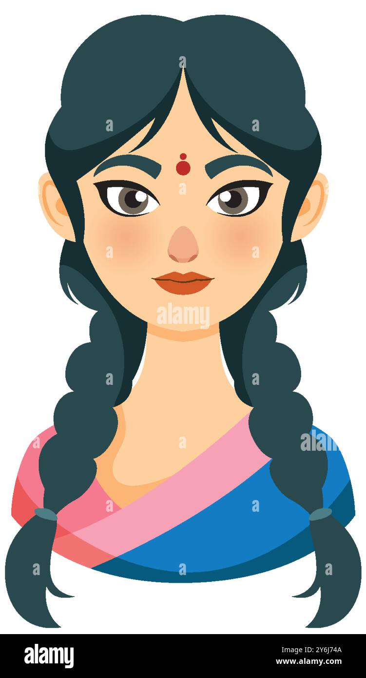 Vector art of an Indian woman Stock Vector Image & Art - Alamy