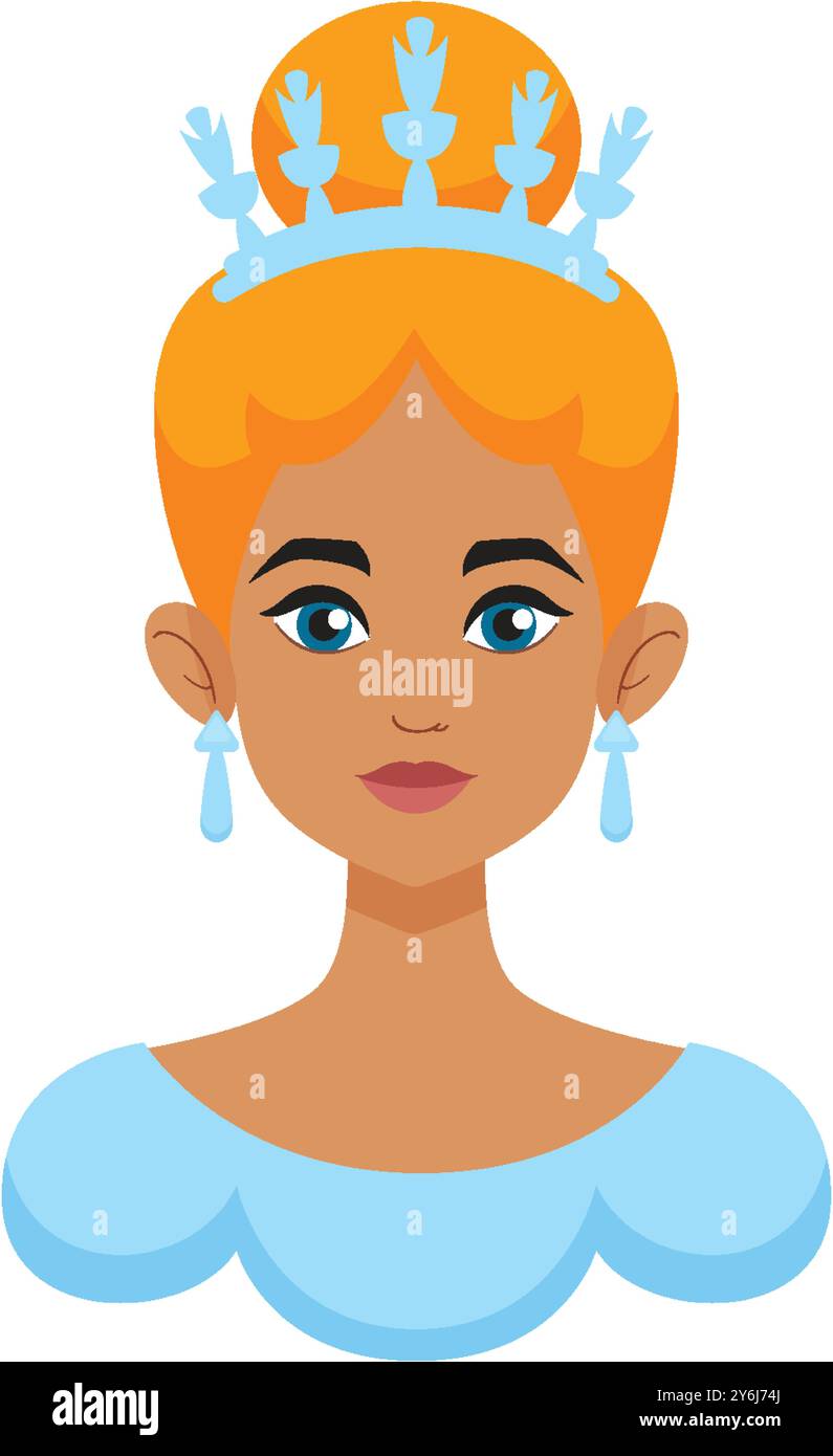 Illustration of a queen with blue accessories Stock Vector Image & Art ...