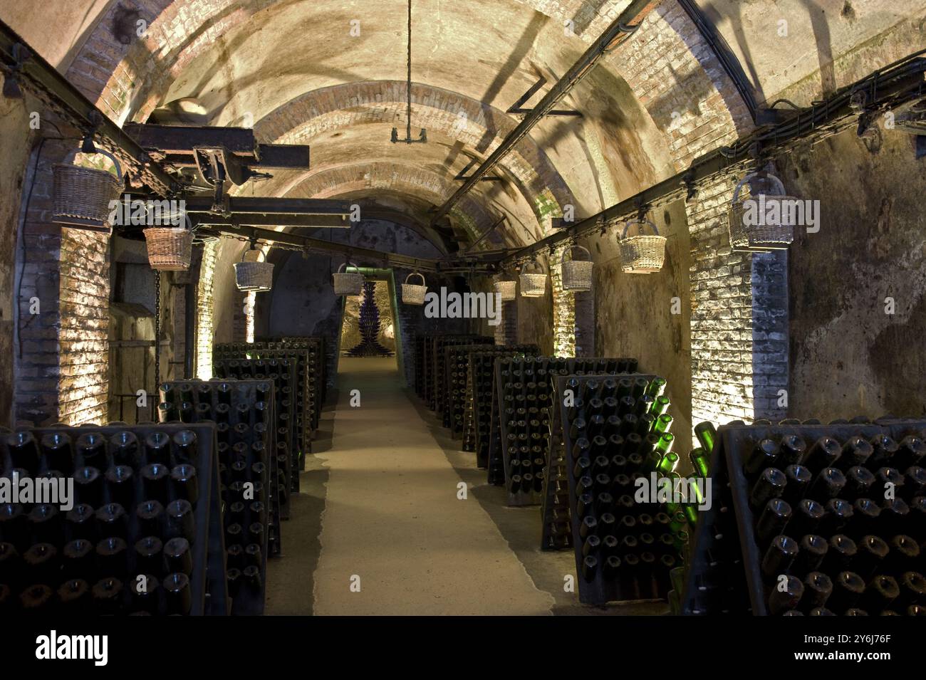 FRANCE THE MARNE (51) REIMS. CELLARS POMMERY, INSTALLED IN 1868 IN ...