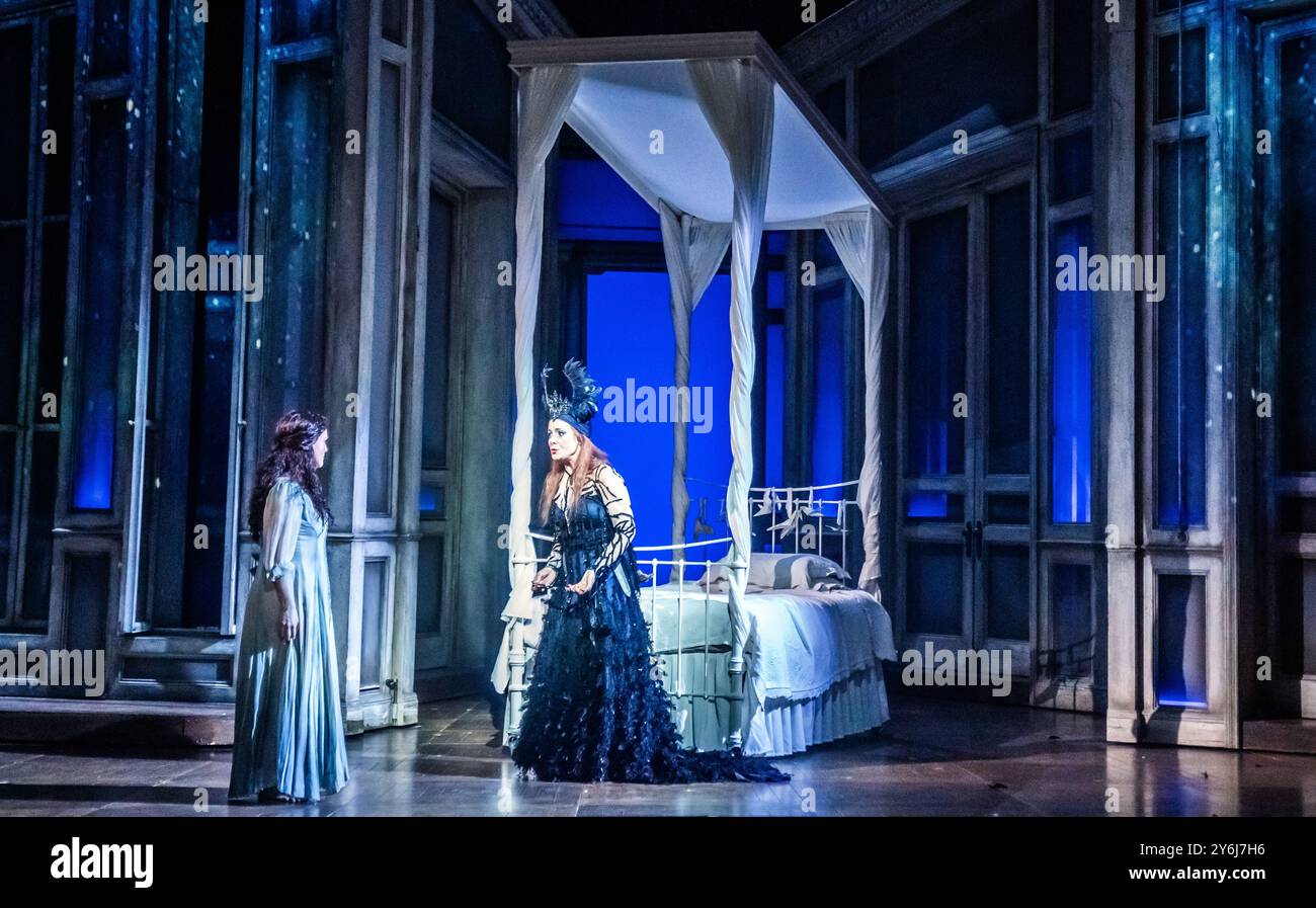 Left to right Claire Lees playing Pamina and Anna Dennis playing the Queen of the Night during a ...