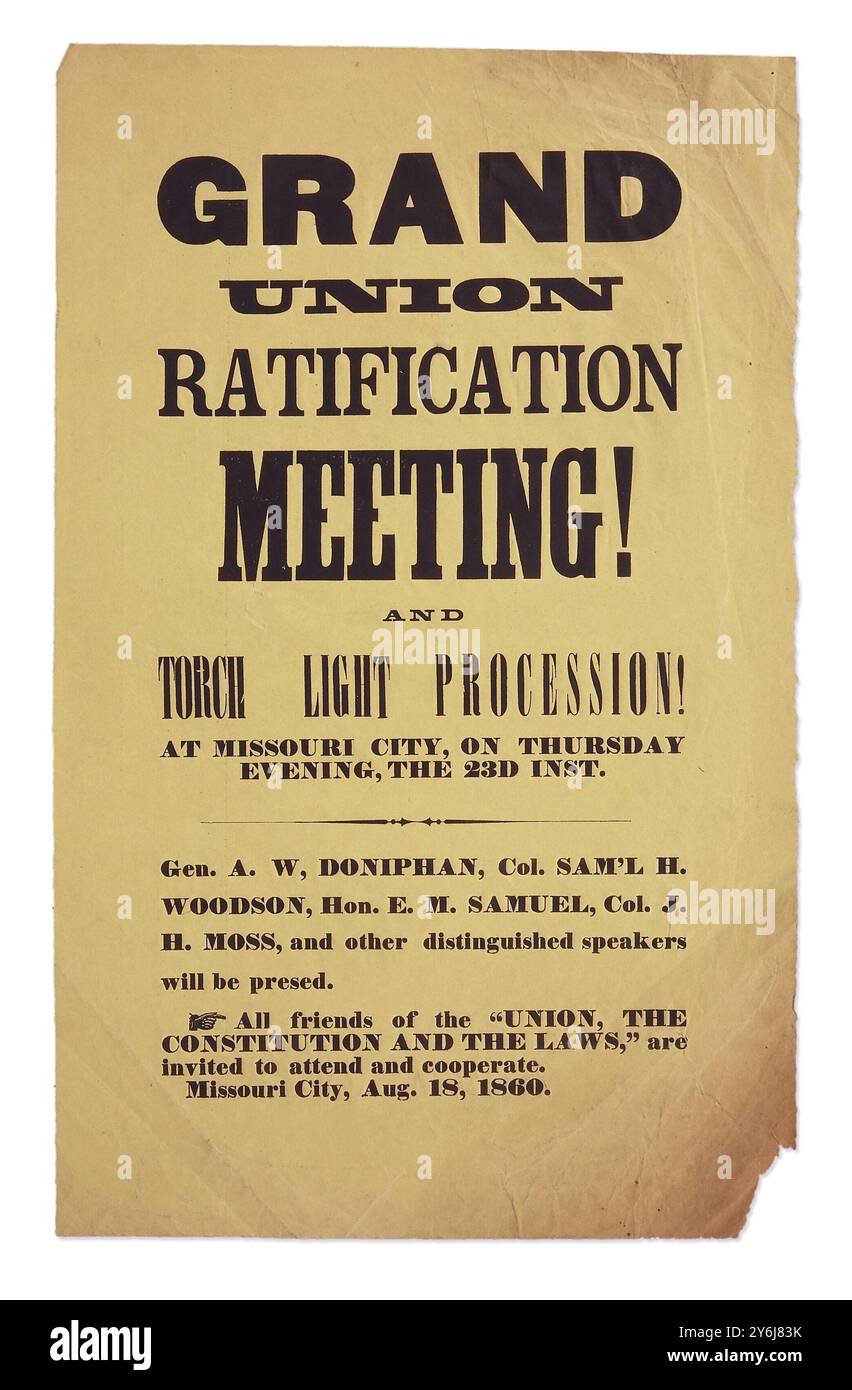 John Bell, Grand Union Ratification Meeting and torch light procession ...