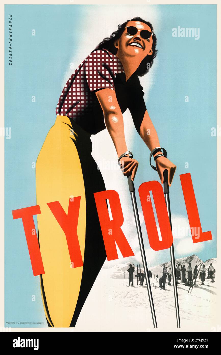 Vintage ski poster hi-res stock photography and images - Alamy