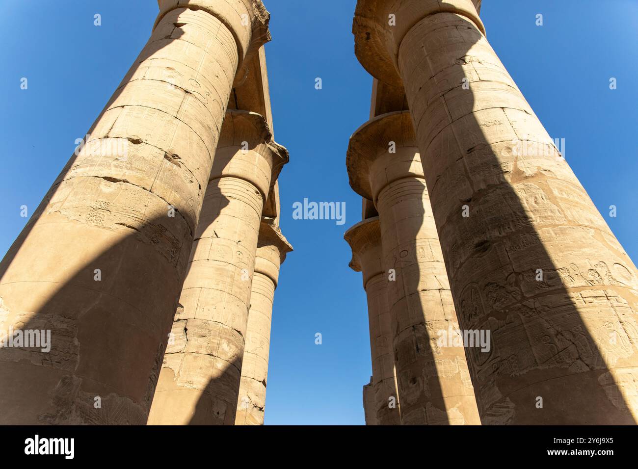 Admire the intricate details of the papyrus-shaped columns that adorn ...