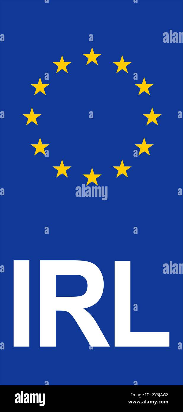 Irish Euroband with National Symbol: Blue Background Representing ...