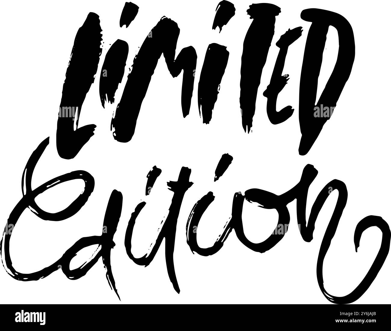 Limited Edition Dry Brush Modern Lettering Design Stock Vector Image ...