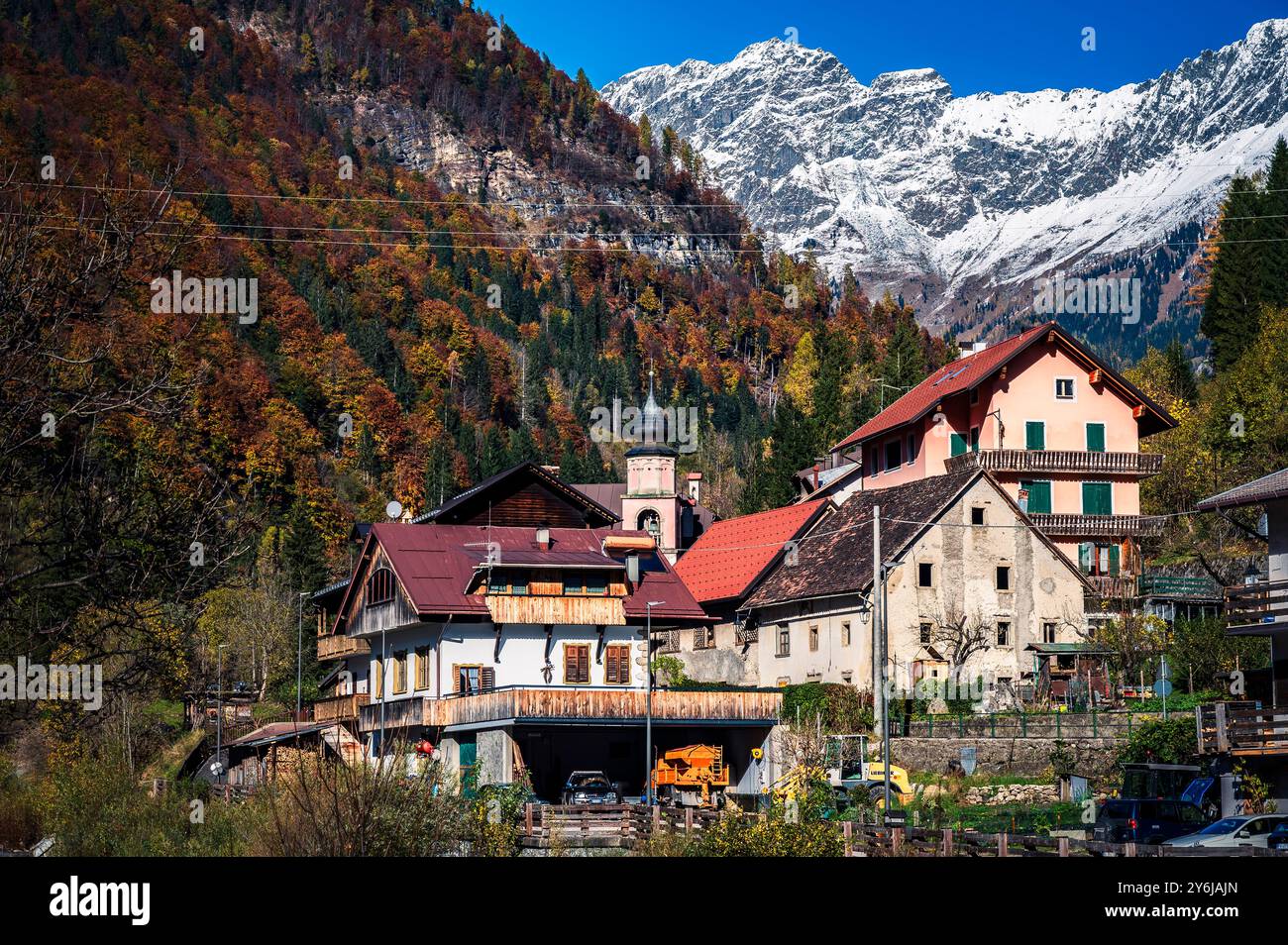 Autumn in Val Degano. Forni Avoltri. Explosion of colors in the Piave ...