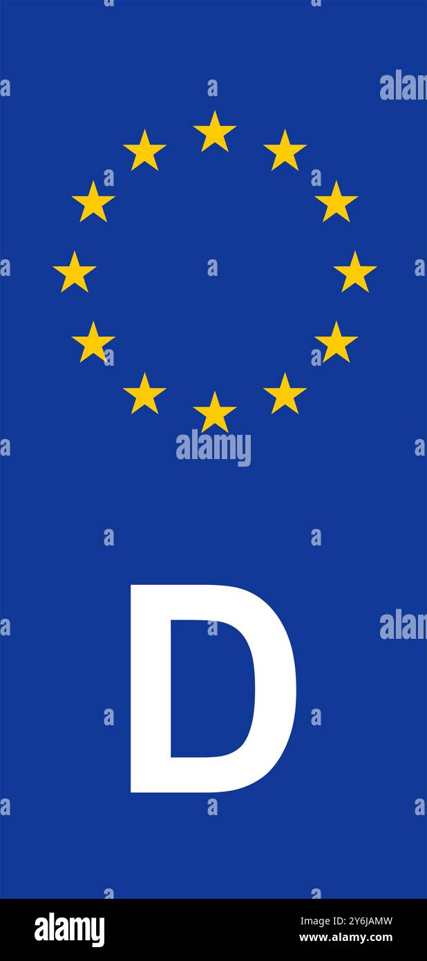 German Euroband with National Symbol: Blue Background Representing ...