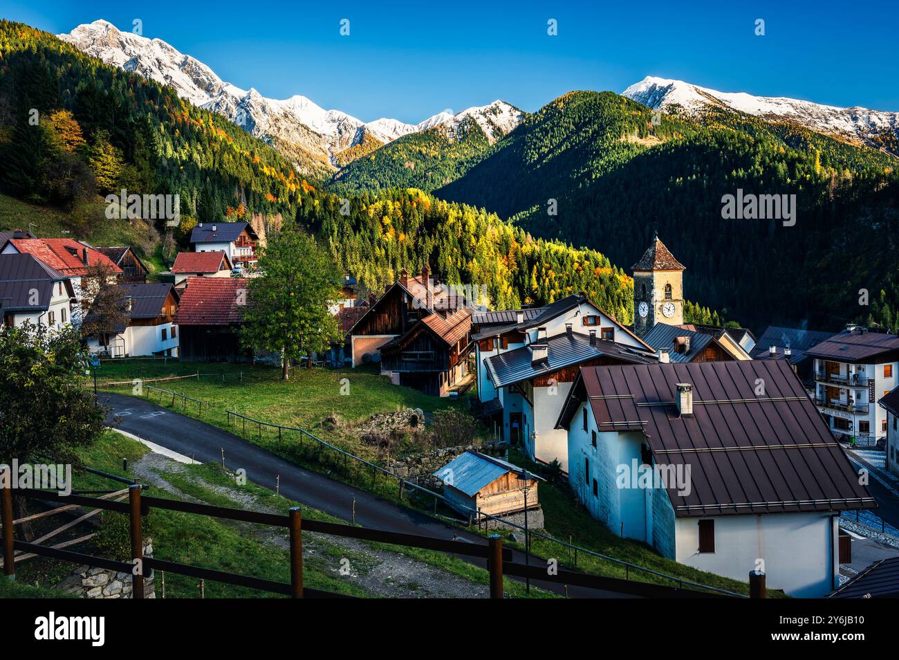 Autumn in Val Degano. Forni Avoltri. Explosion of colors in the Piave ...